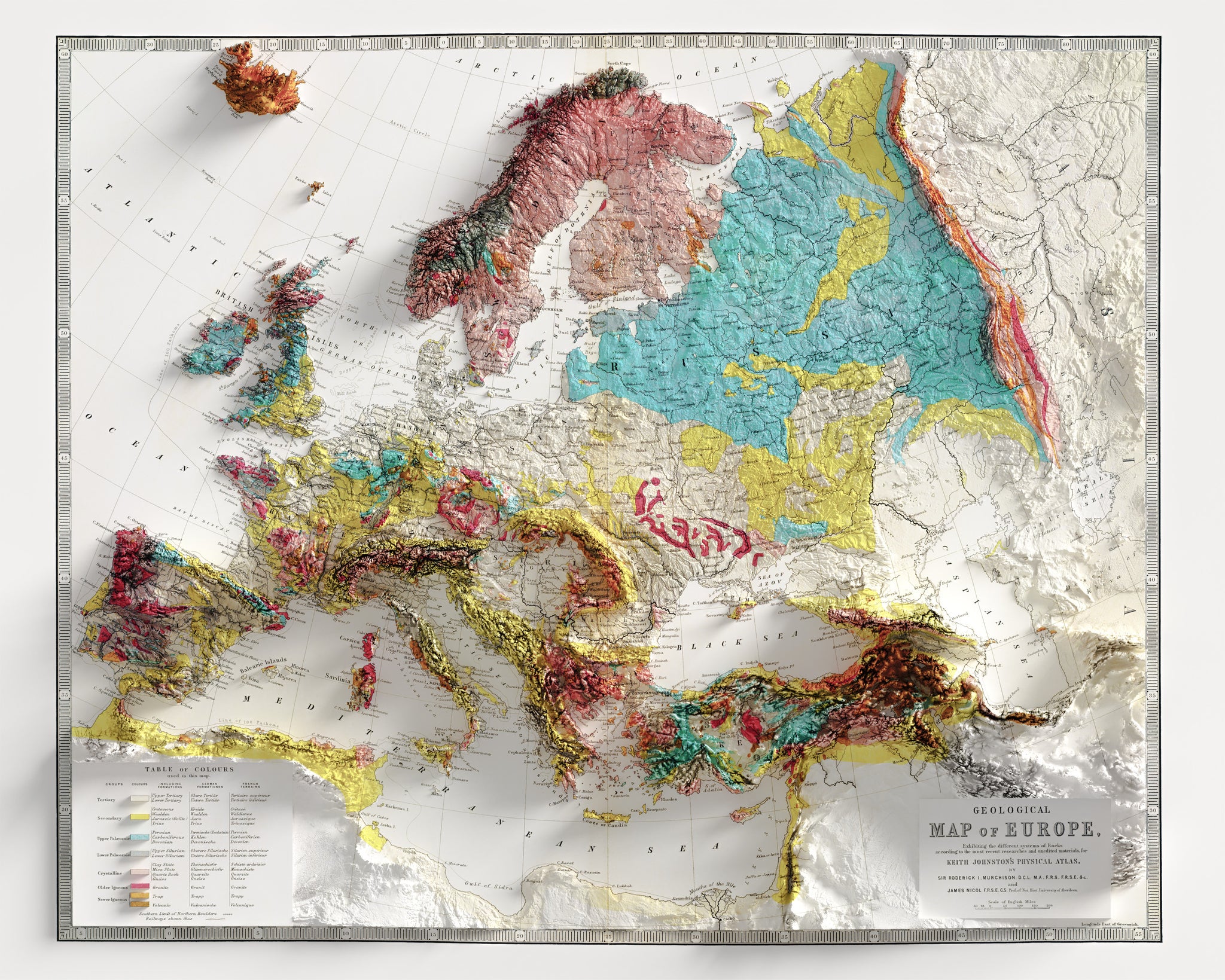 Geological Map of Europe – Visual Wall Maps Studio
