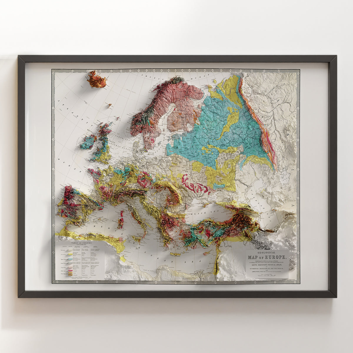 Geological Map of Europe – Visual Wall Maps Studio