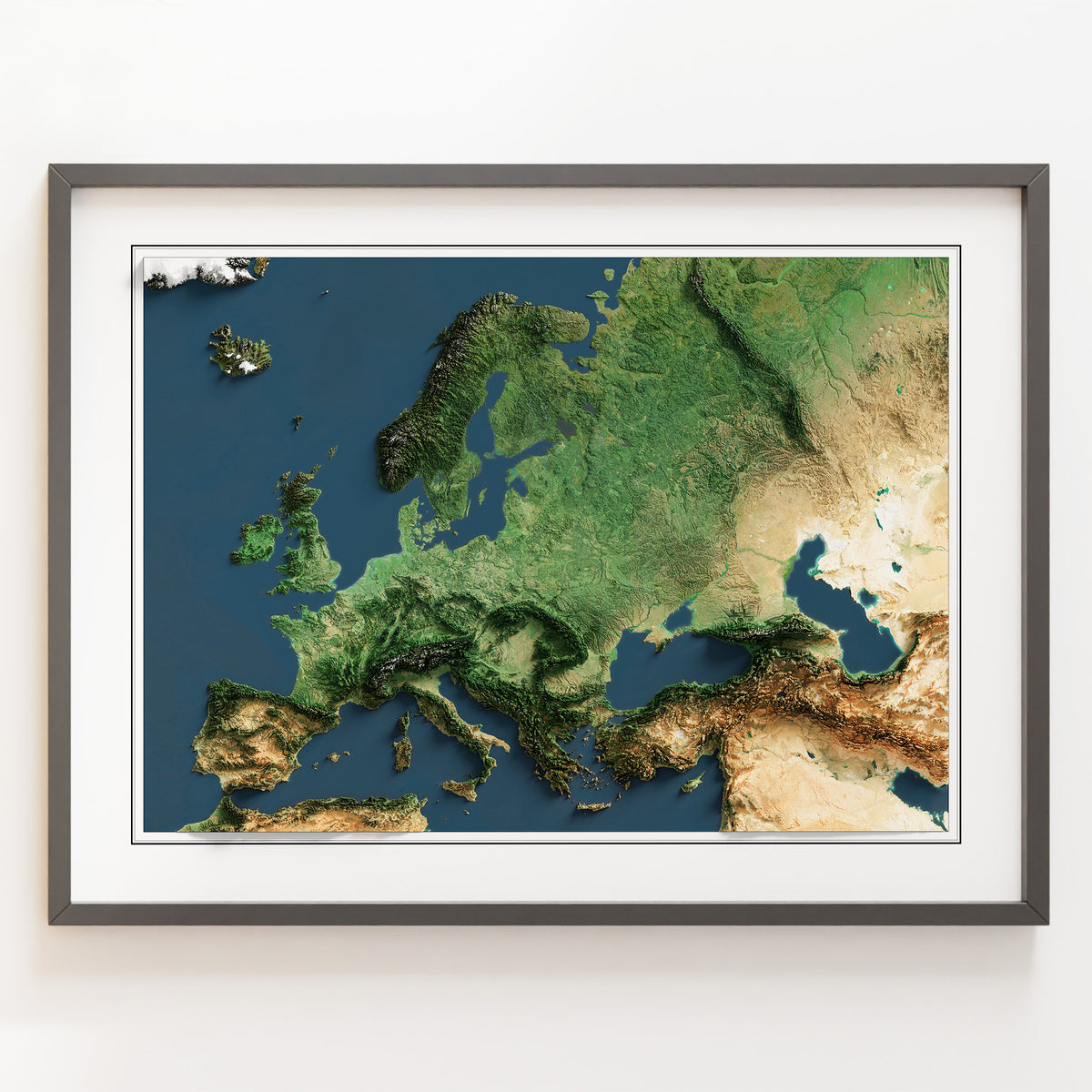 Europe Imagery Shaded Relief – Visual Wall Maps Studio
