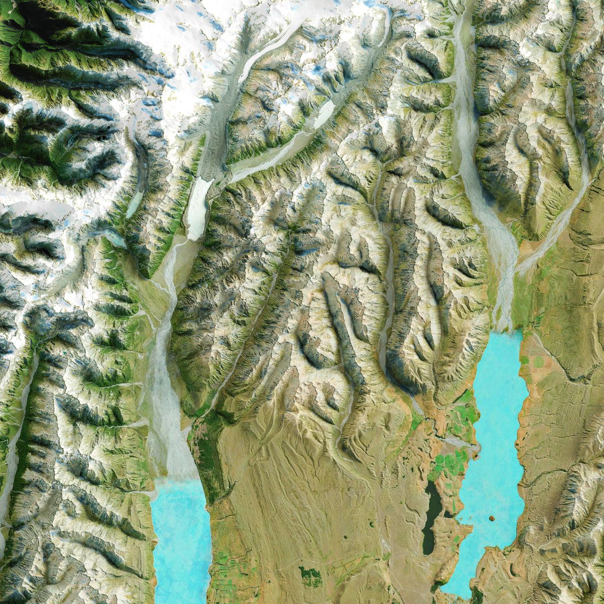Franz Josef Glacier, New Zealand Imagery Shaded Relief – Visual Wall ...
