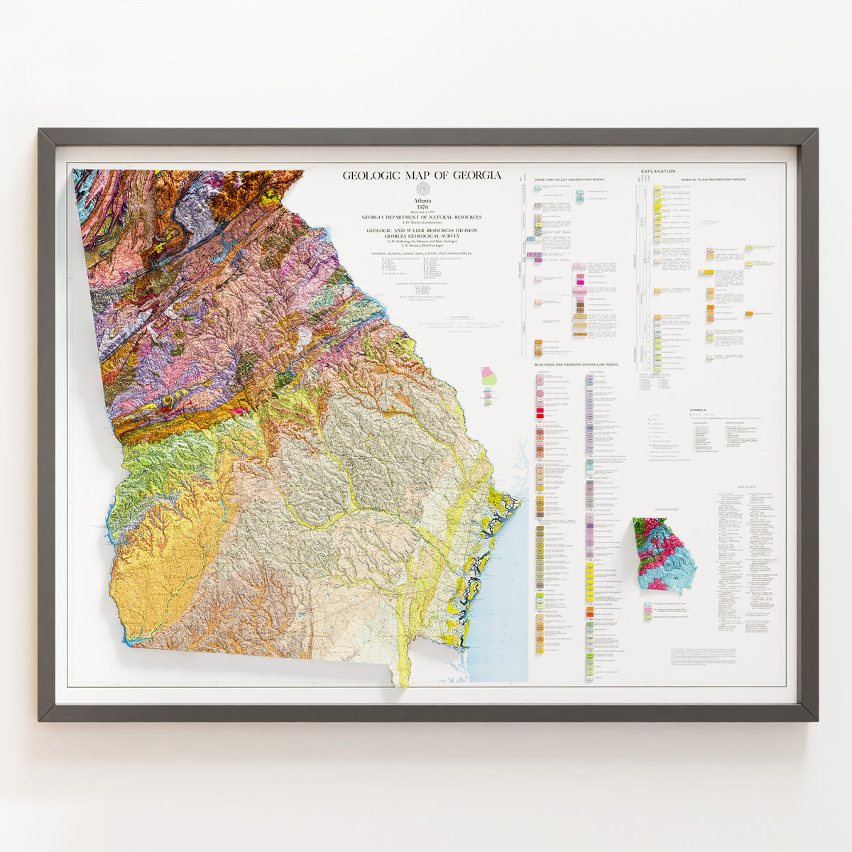 Geological Map of Georgia – Visual Wall Maps Studio