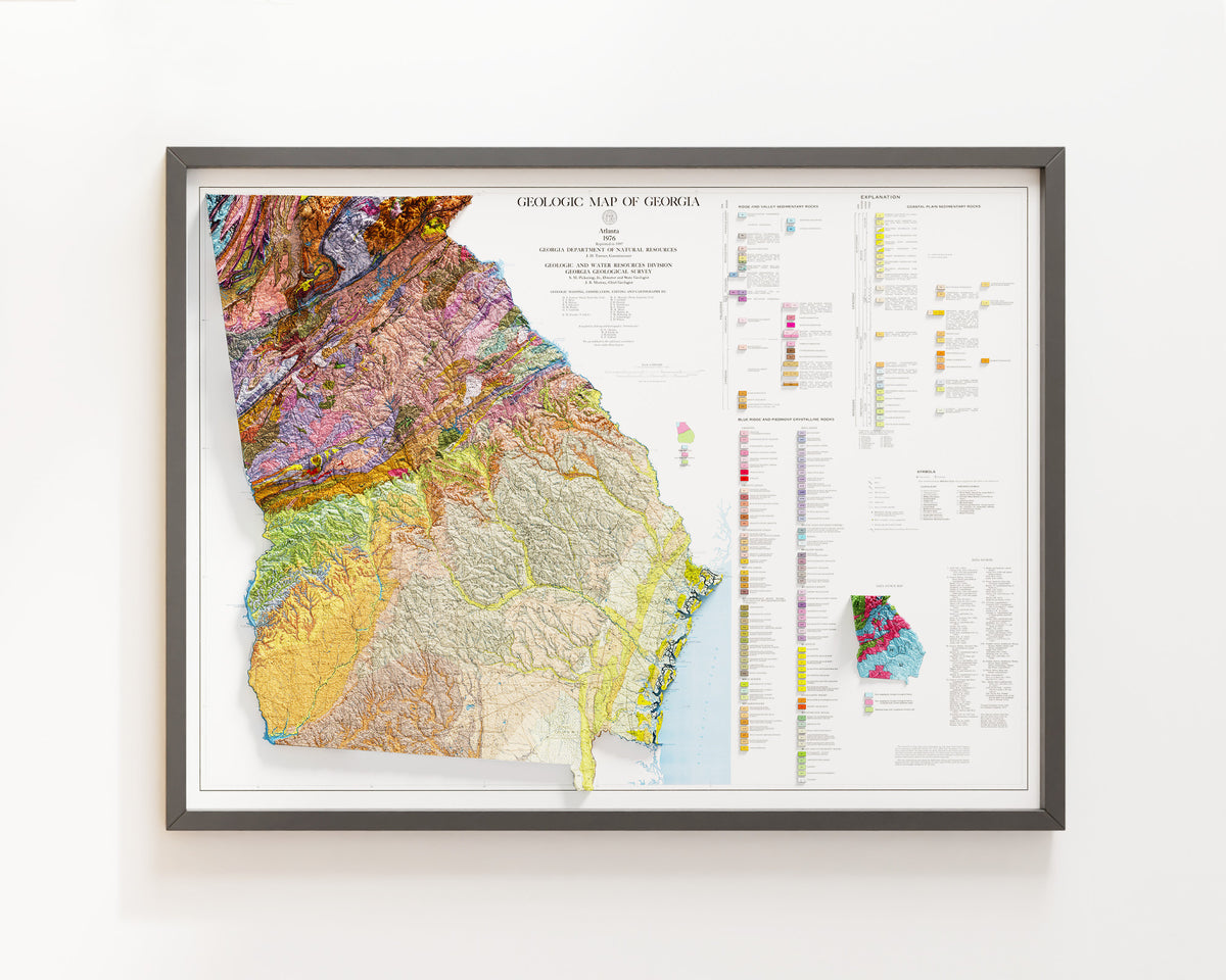Geological Map of Georgia – Visual Wall Maps Studio