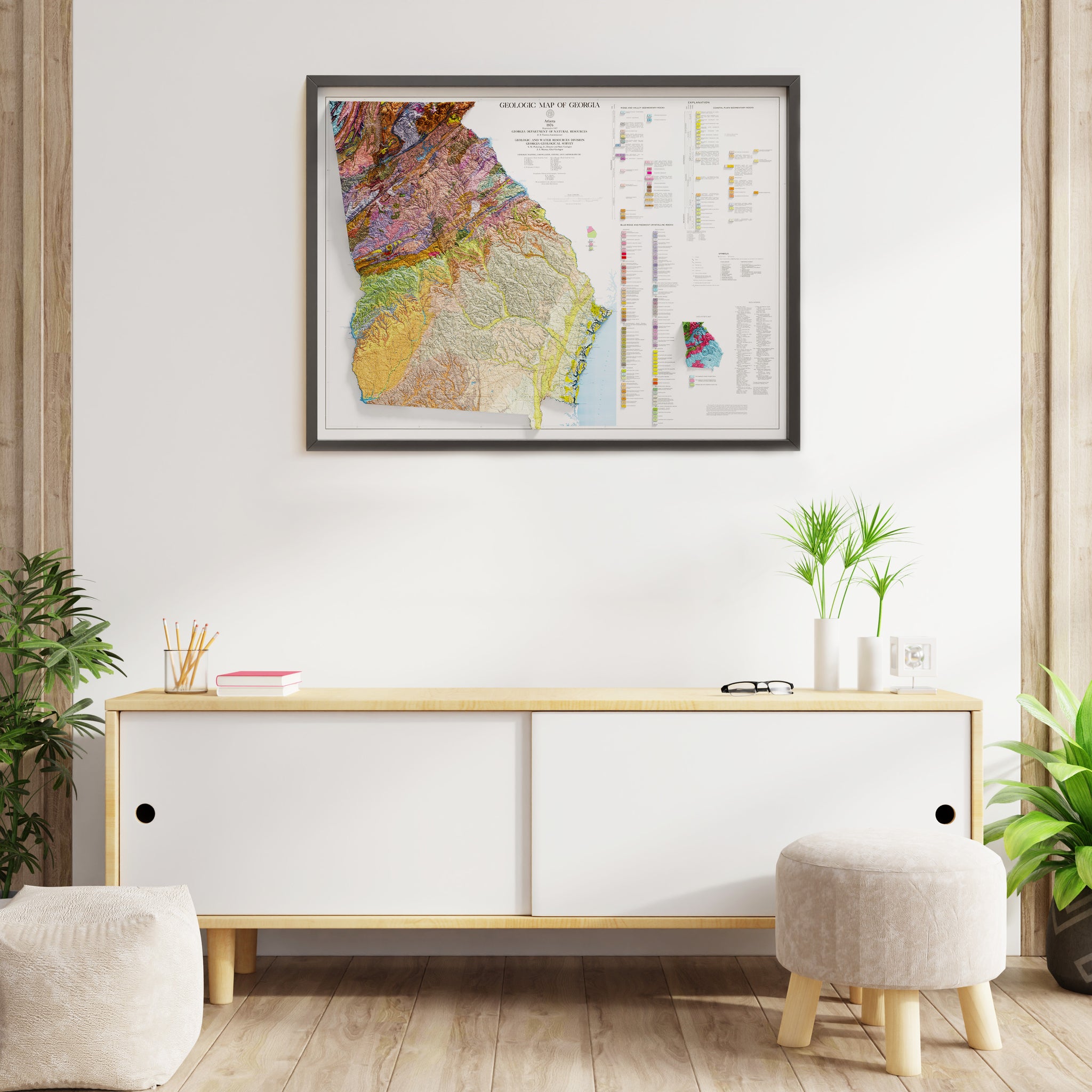 Geological Map of Georgia – Visual Wall Maps Studio