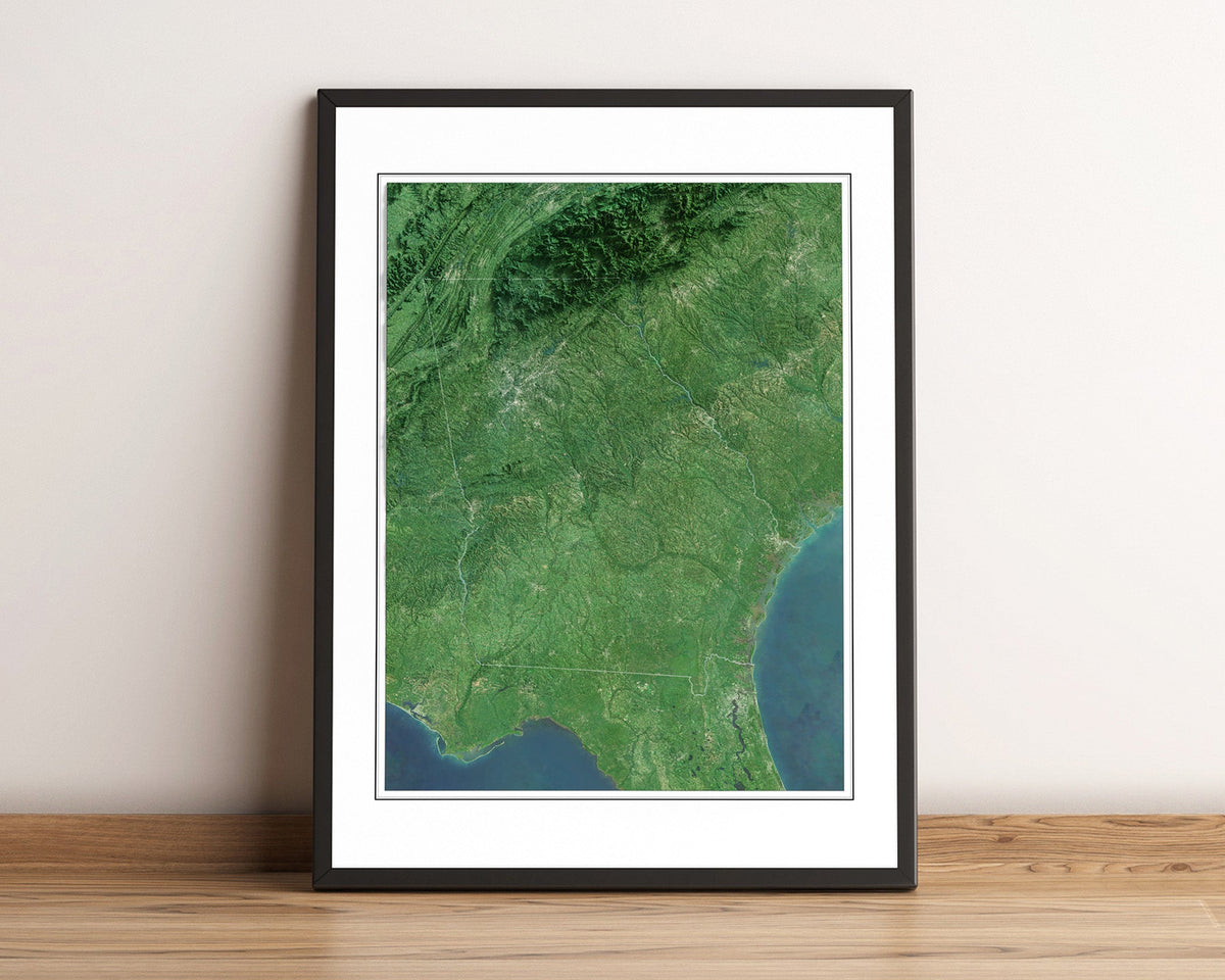 Georgia Imagery Shaded Relief – Visual Wall Maps Studio