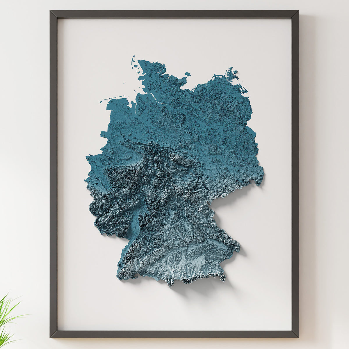 Germany Shaded Relief – Visual Wall Maps Studio