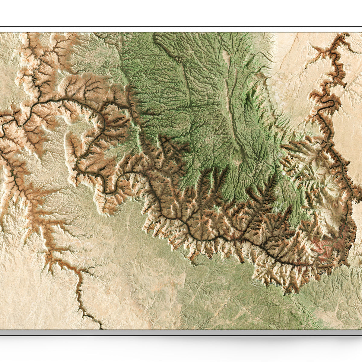 Grand Canyon Imagery Shaded Relief – Visual Wall Maps Studio