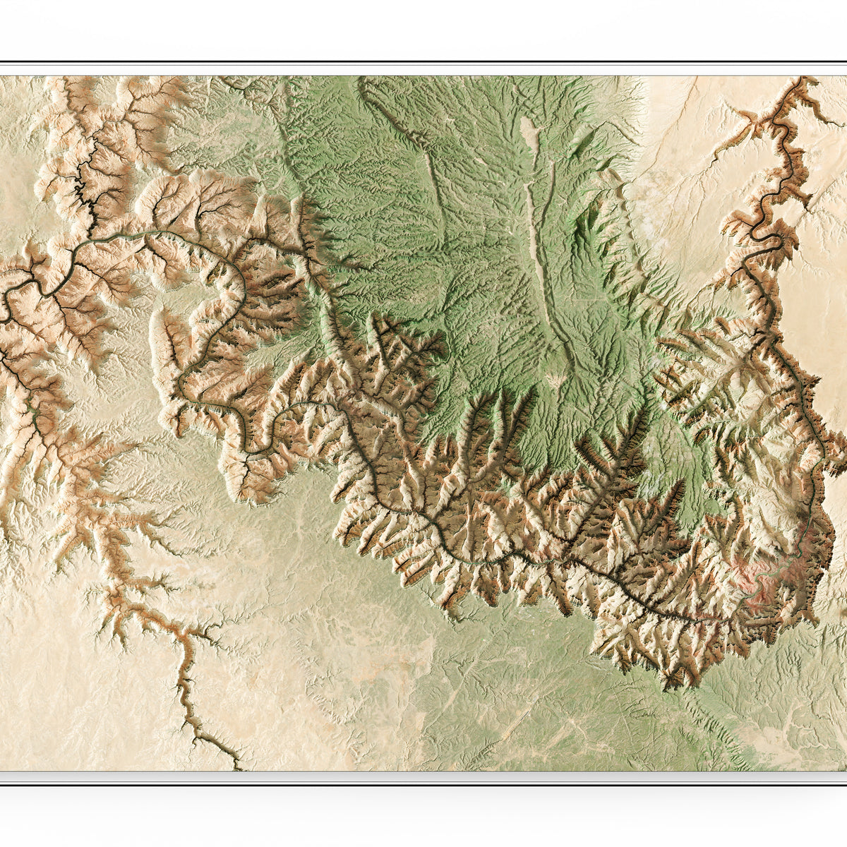 Grand Canyon Imagery Shaded Relief – Visual Wall Maps Studio