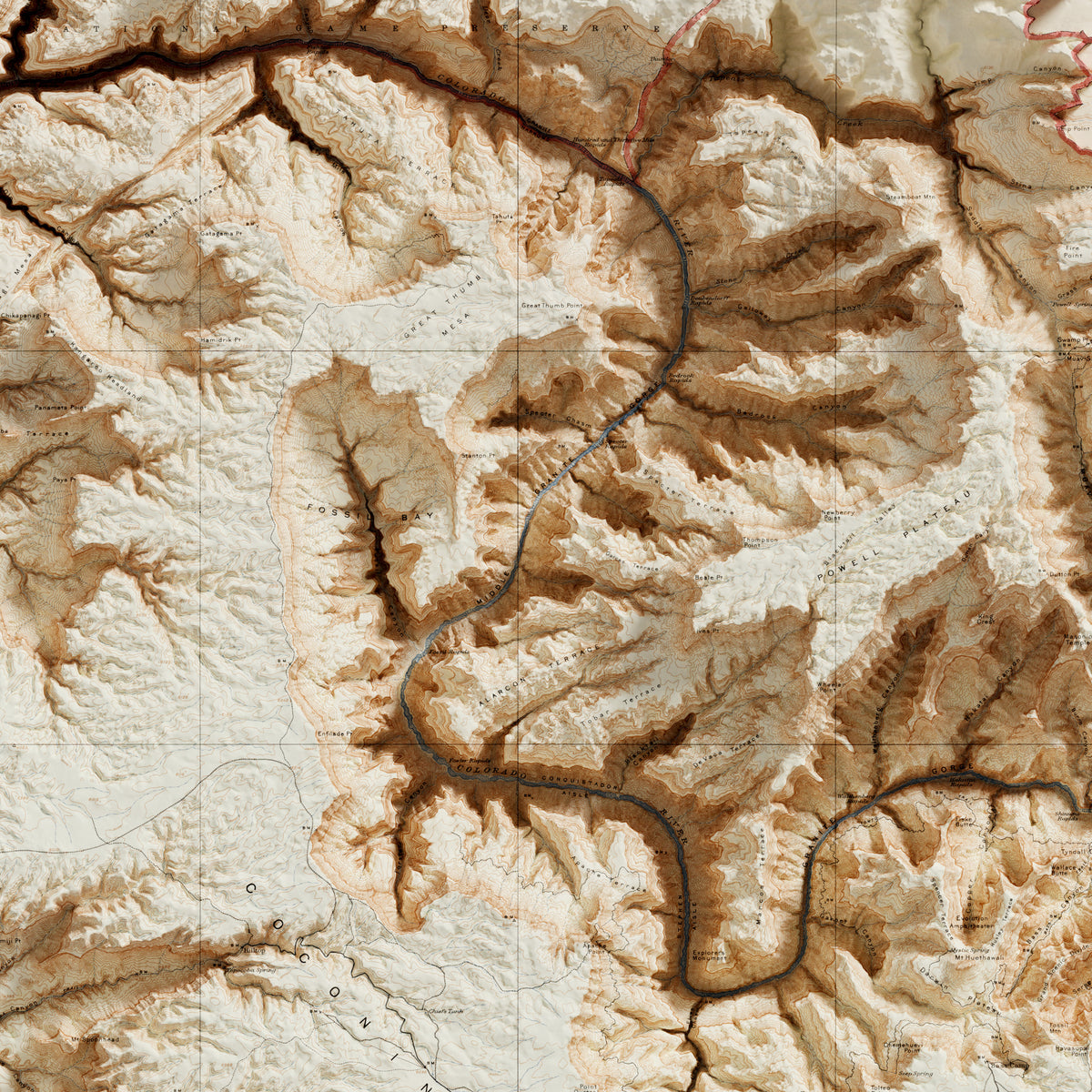 Grand Canyon Topographic Map c. 1927 – Visual Wall Maps Studio
