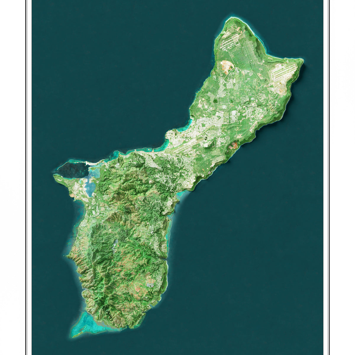 Guam Imagery Shaded Relief – Visual Wall Maps Studio