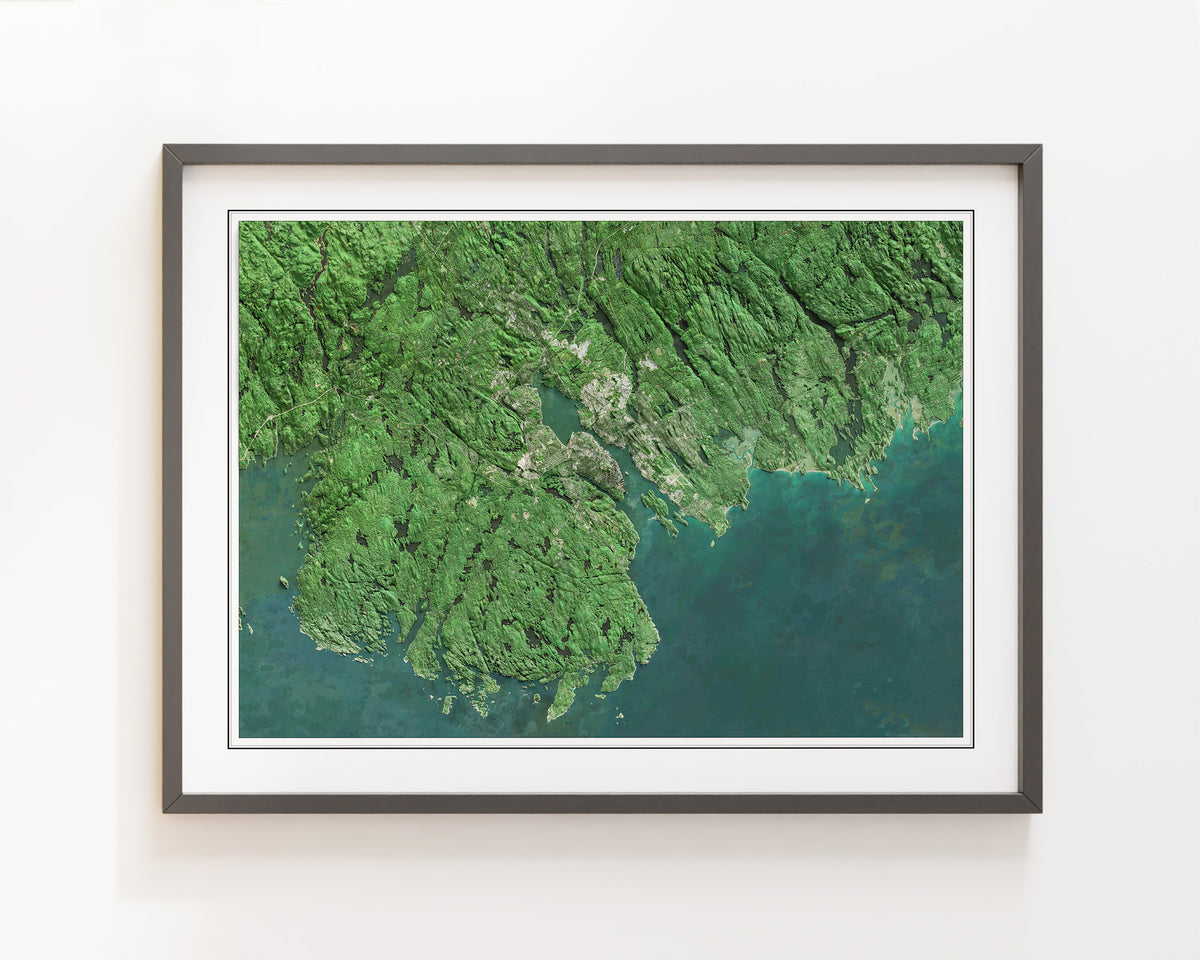 Halifax Imagery Shaded Relief – Visual Wall Maps Studio