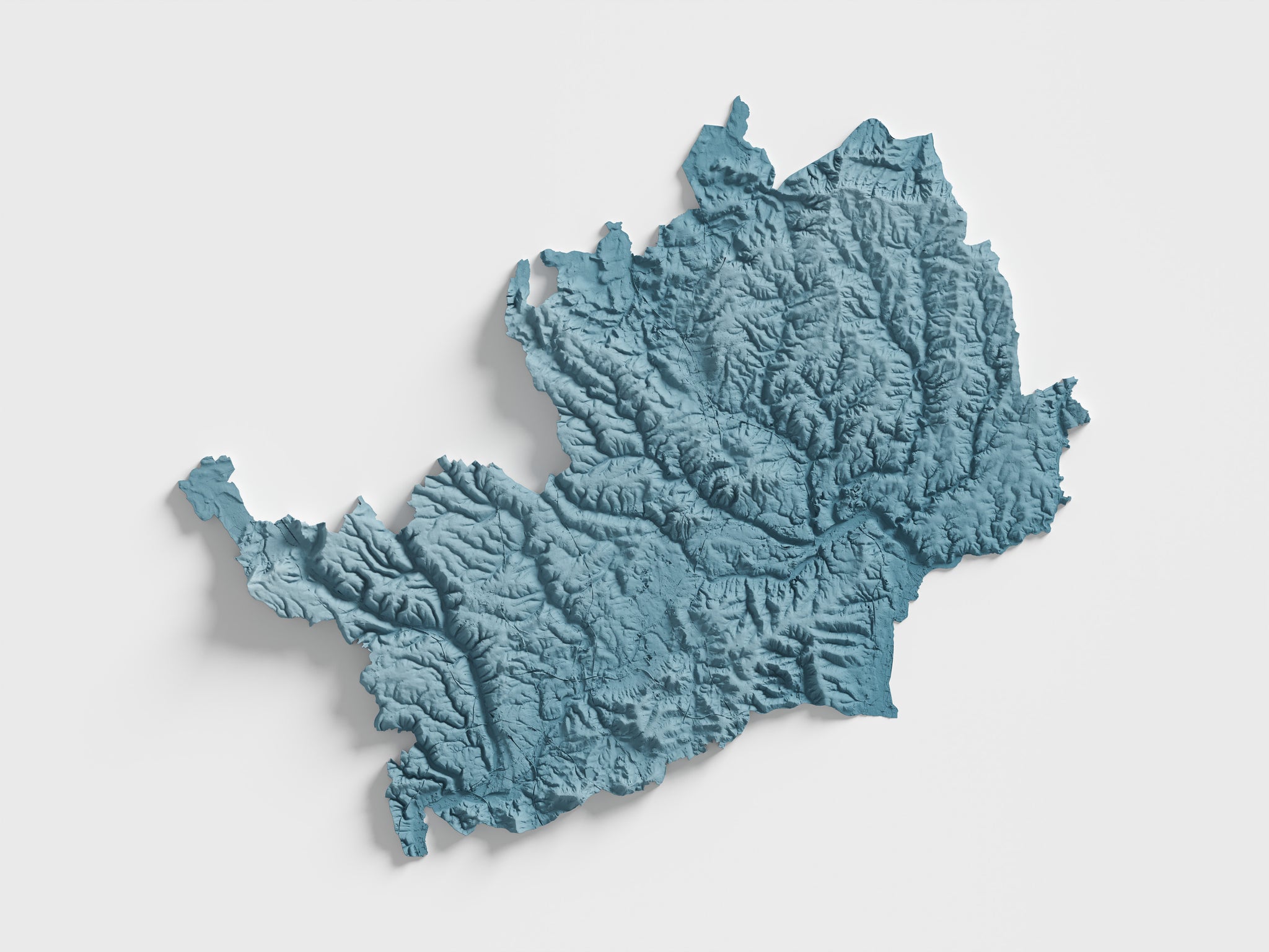 Hertfordshire County Shaded Relief – Visual Wall Maps Studio