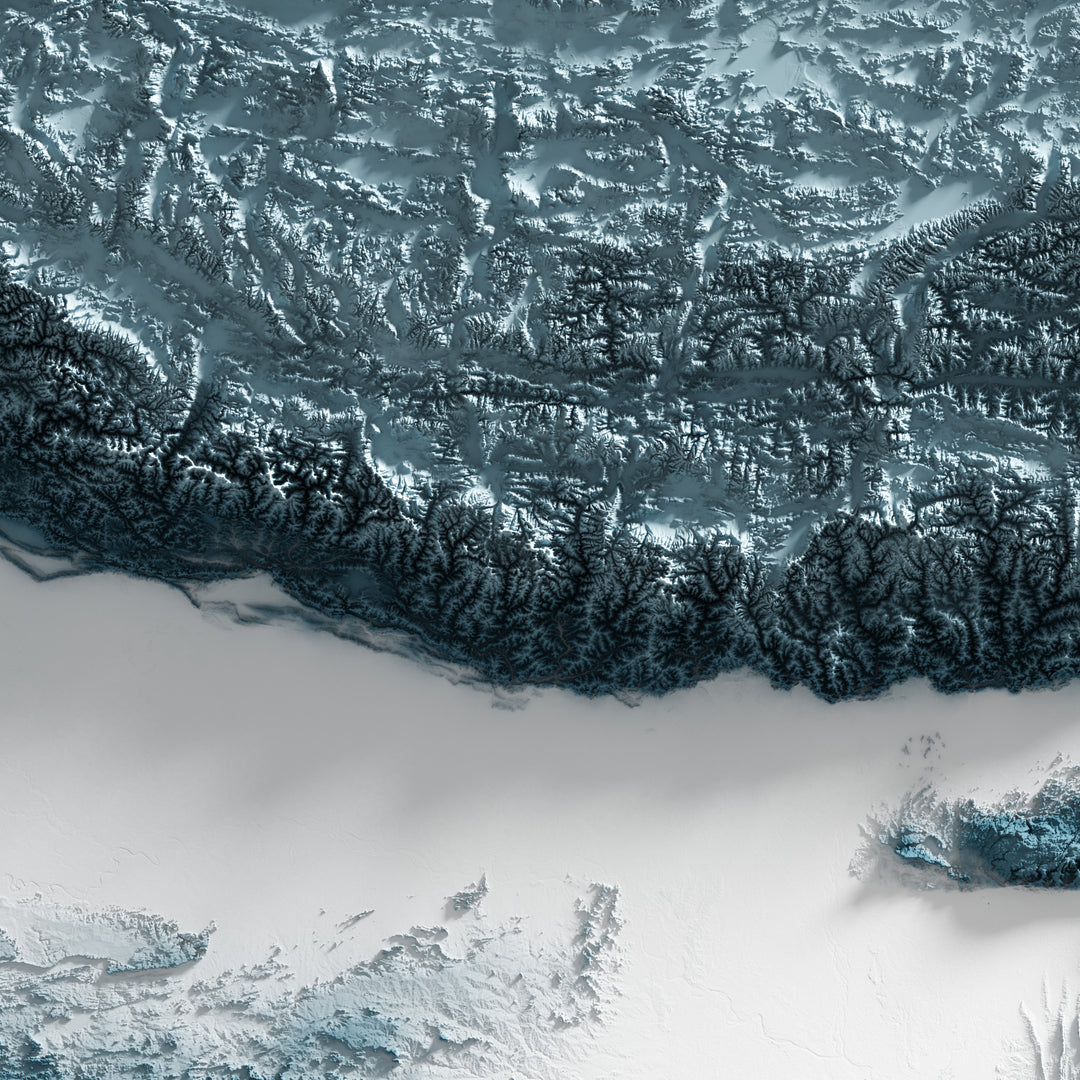 Himalayas Shaded Relief – Visual Wall Maps Studio
