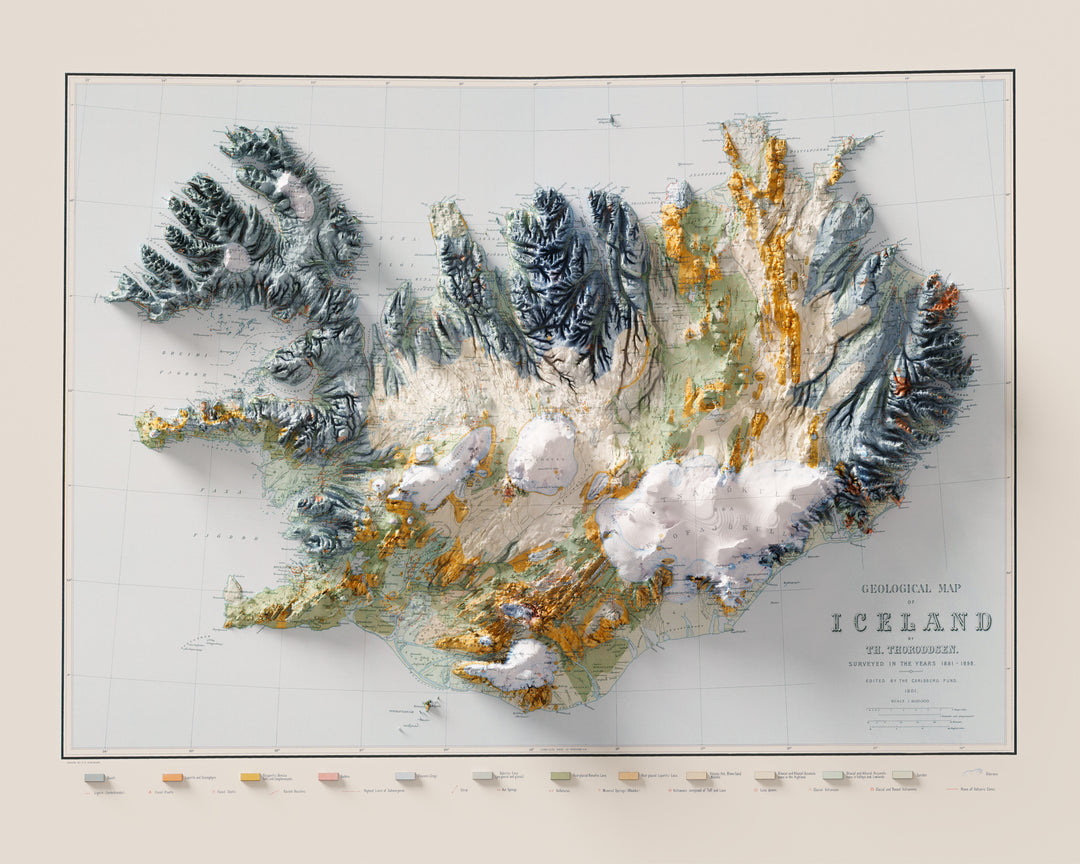 Geological Map of Iceland – Visual Wall Maps Studio