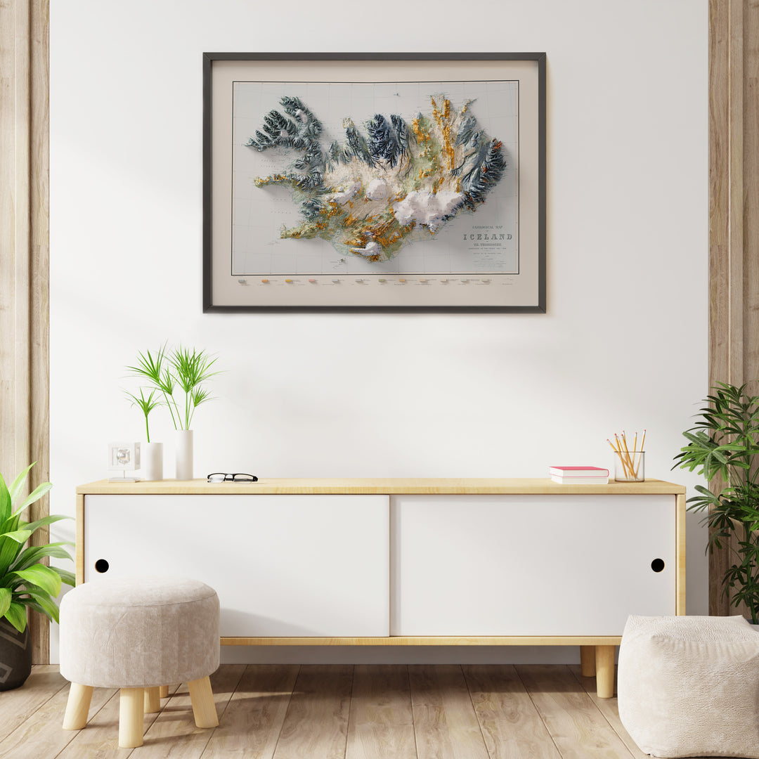 Geological Map of Iceland – Visual Wall Maps Studio