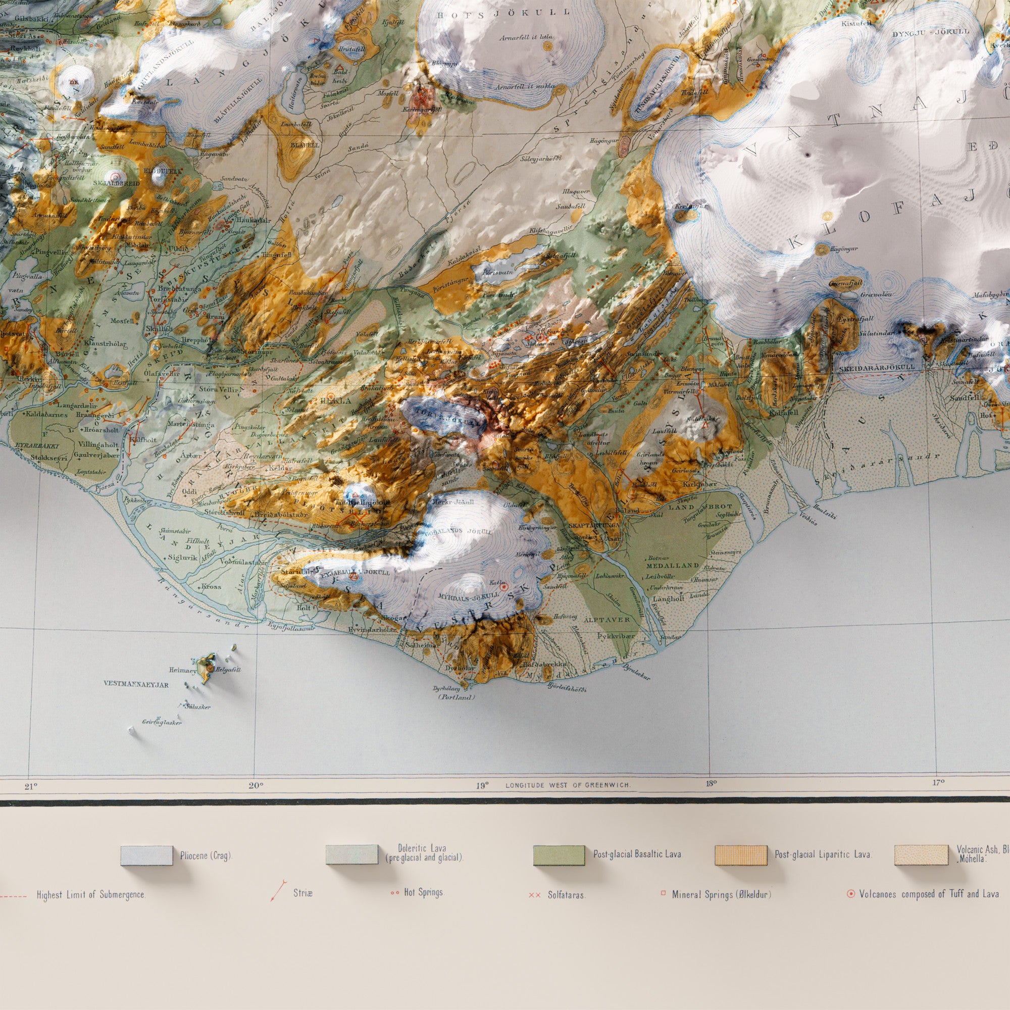 Geological Map of Iceland – Visual Wall Maps Studio