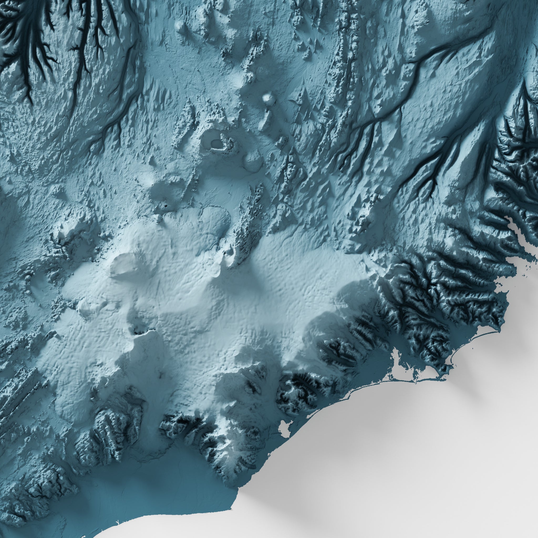 Iceland Shaded Relief – Visual Wall Maps Studio