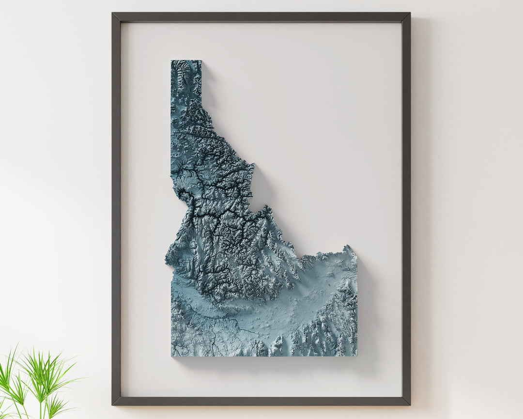 Modern Shaded Relief Maps – Tagged "Idaho"– Visual Wall Maps Studio