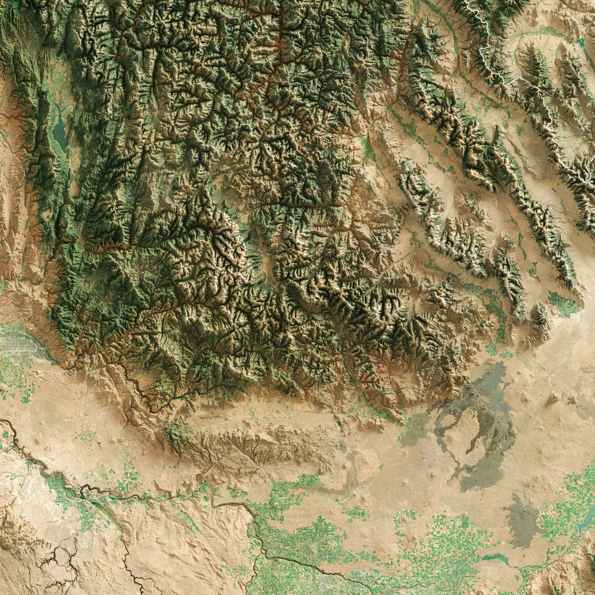Idaho Imagery Shaded Relief – Visual Wall Maps Studio