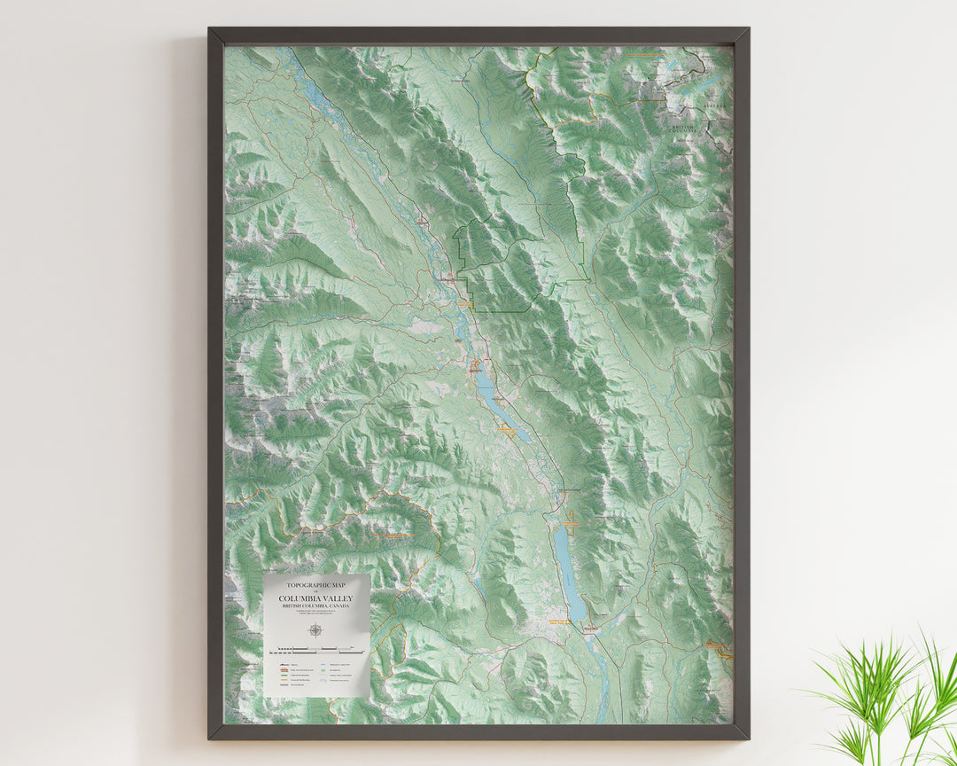 Columbia Valley Topographic Map – Visual Wall Maps Studio