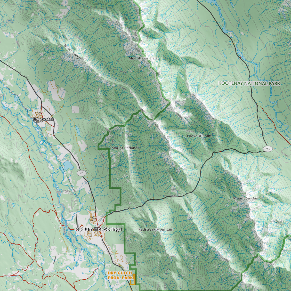 Columbia Valley Topographic Map – Visual Wall Maps Studio