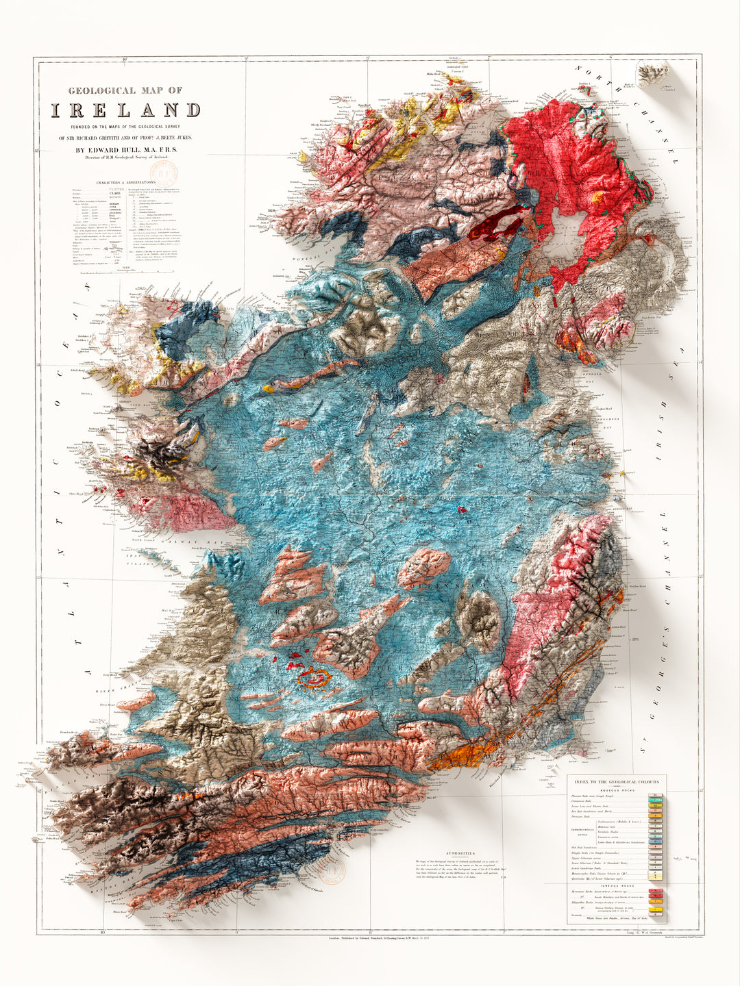Geological Map of Ireland (c.1878) – Visual Wall Maps Studio