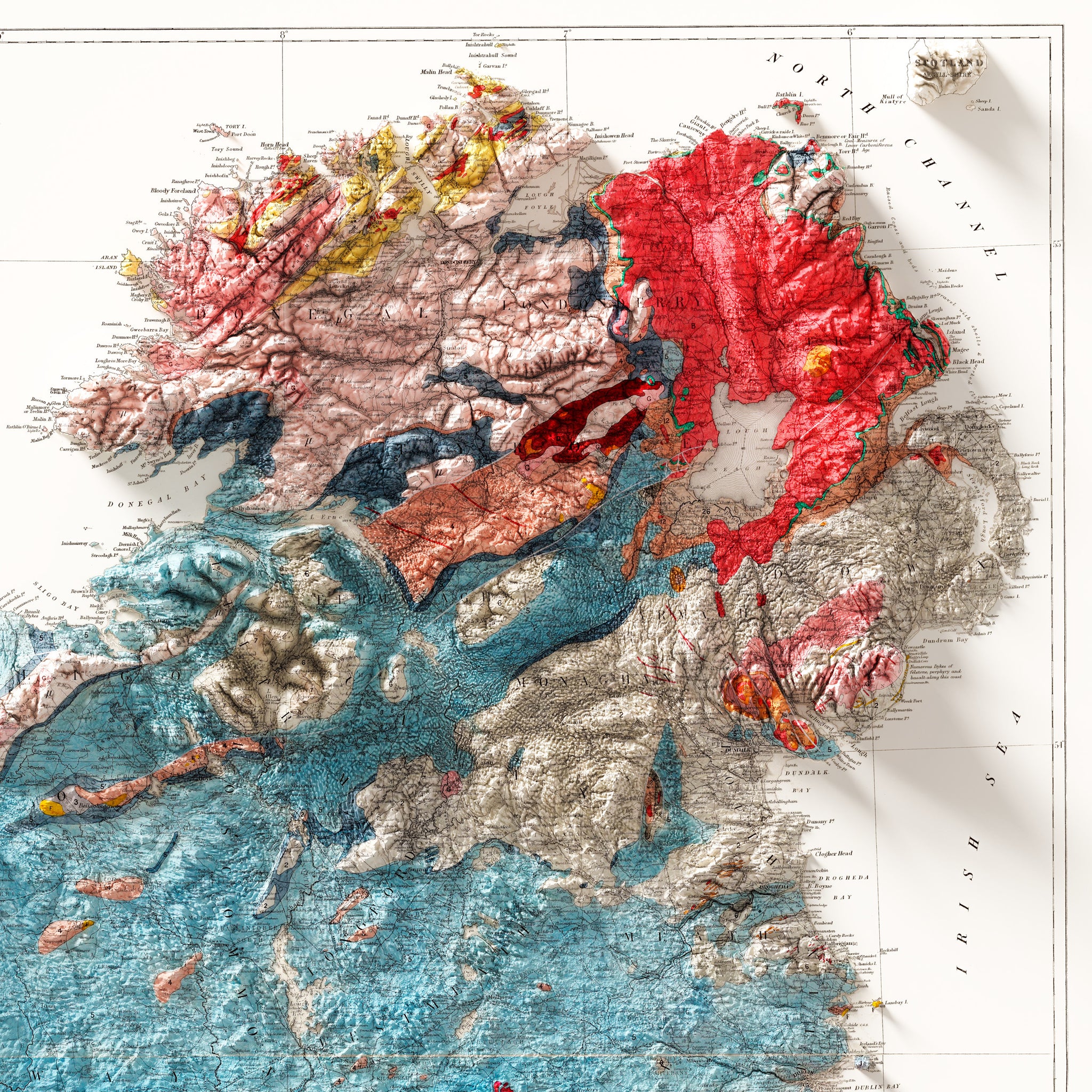 Geological Map of Ireland (c.1878) – Visual Wall Maps Studio