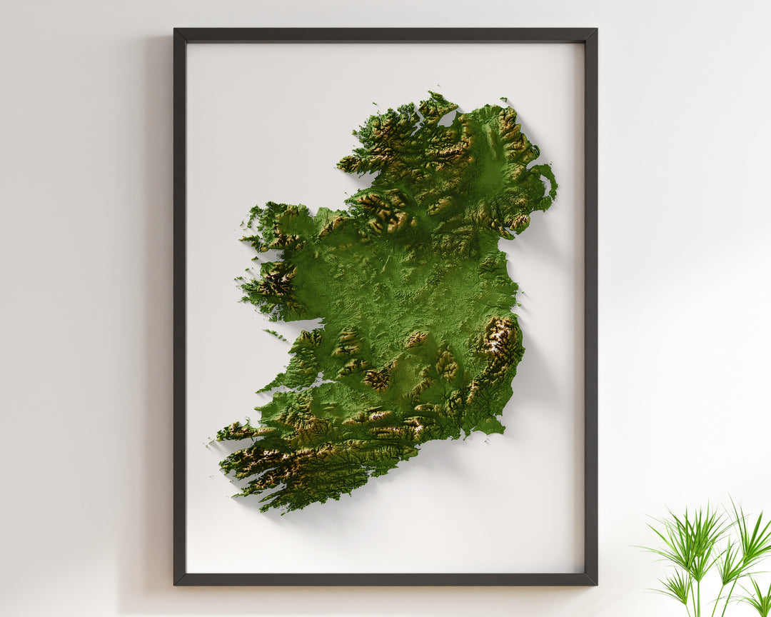 Modern Shaded Relief Maps – Tagged "Ireland"– Visual Wall Maps Studio