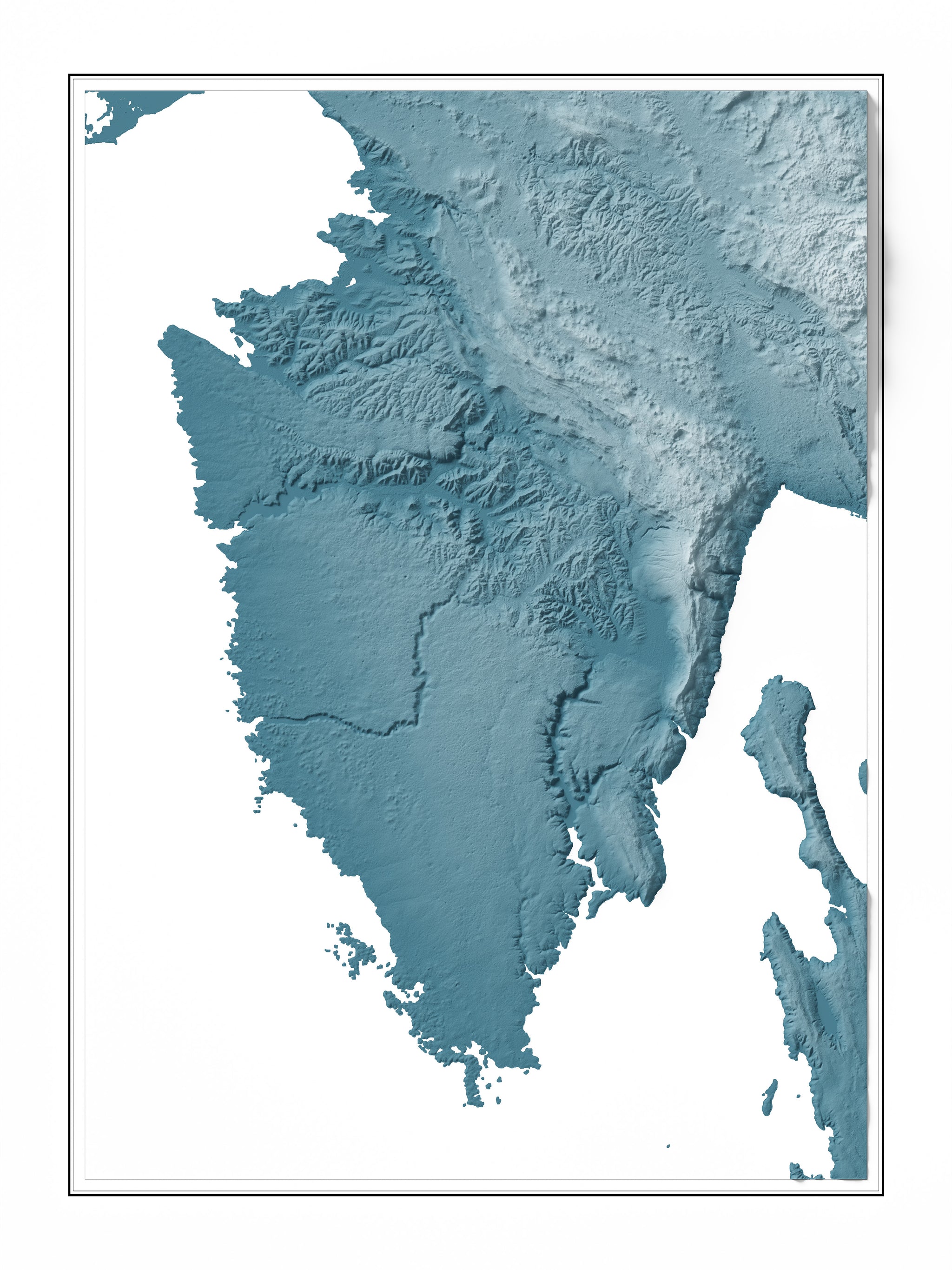 Istria Shaded Relief – Visual Wall Maps Studio