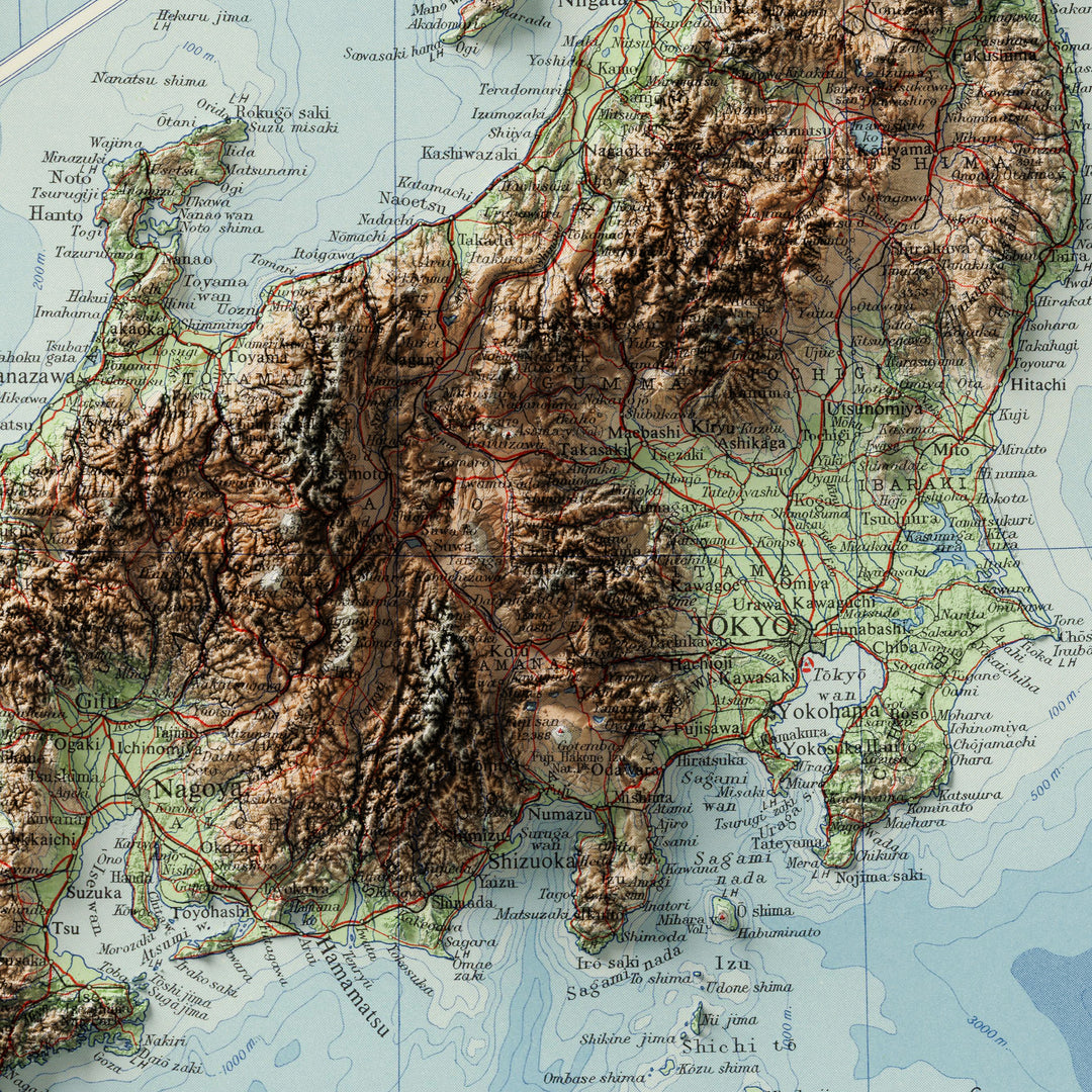 Japan Topographic Map c. 1958 – Visual Wall Maps Studio