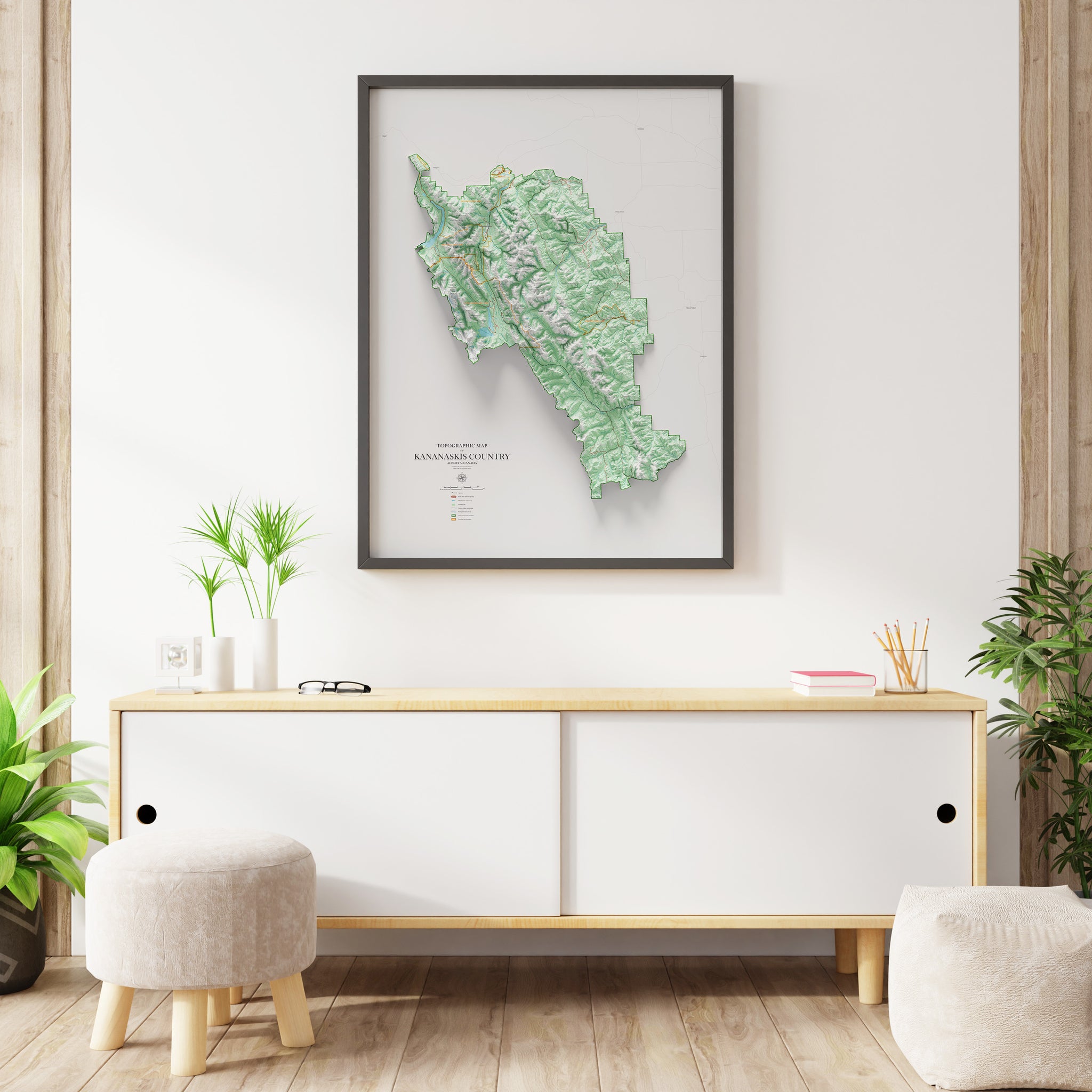 Kananaskis Country Topographic Map – Visual Wall Maps Studio