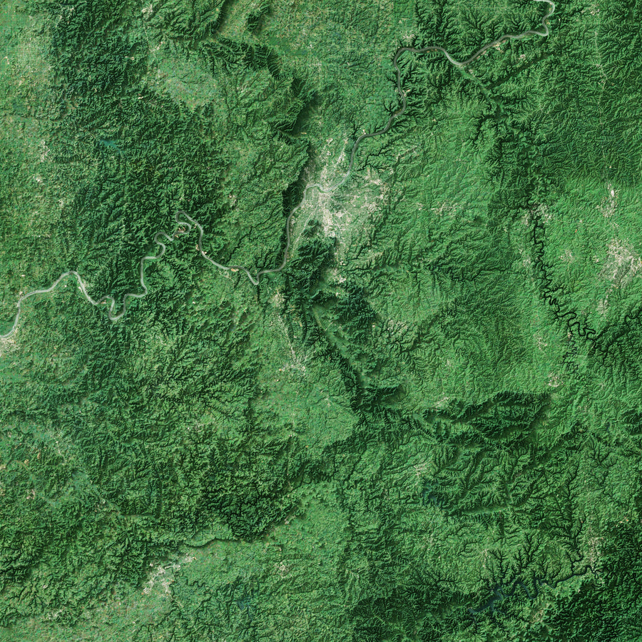 Kentucky Imagery Shaded Relief – Visual Wall Maps Studio