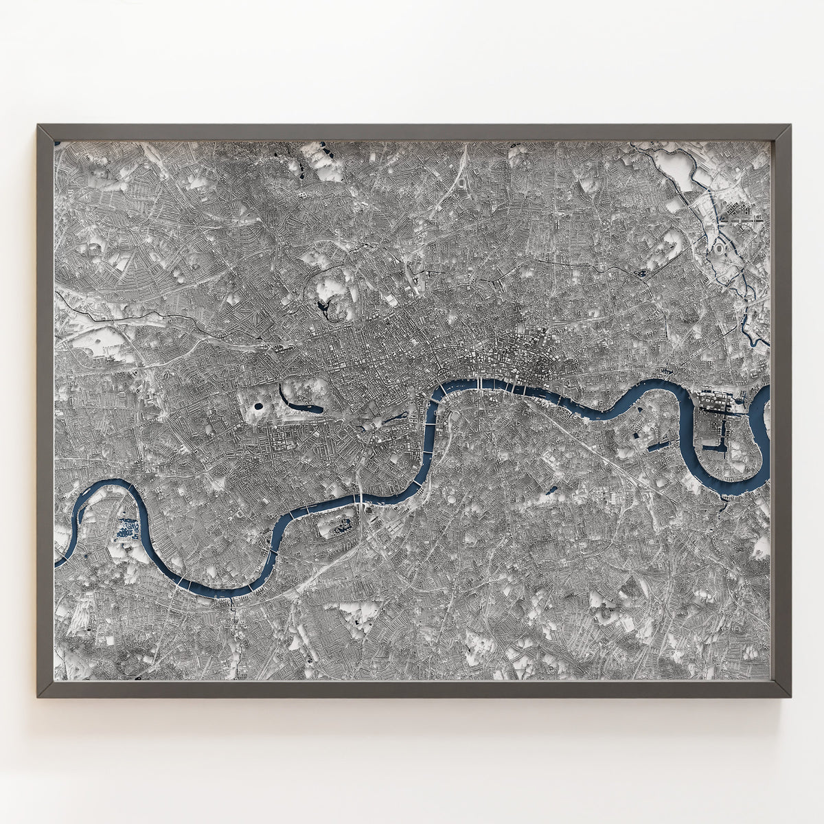 London Shaded Relief – Visual Wall Maps Studio