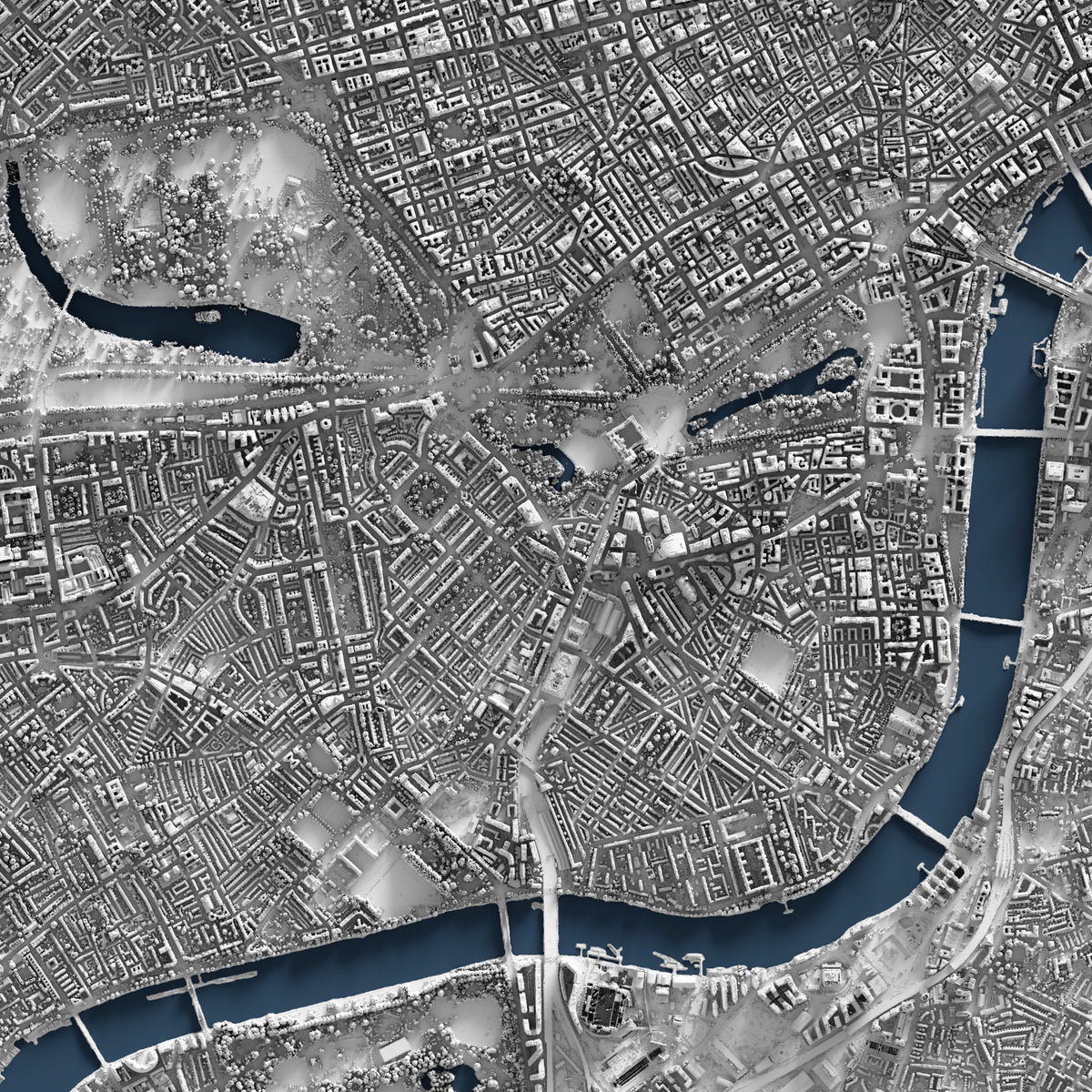 London Shaded Relief – Visual Wall Maps Studio