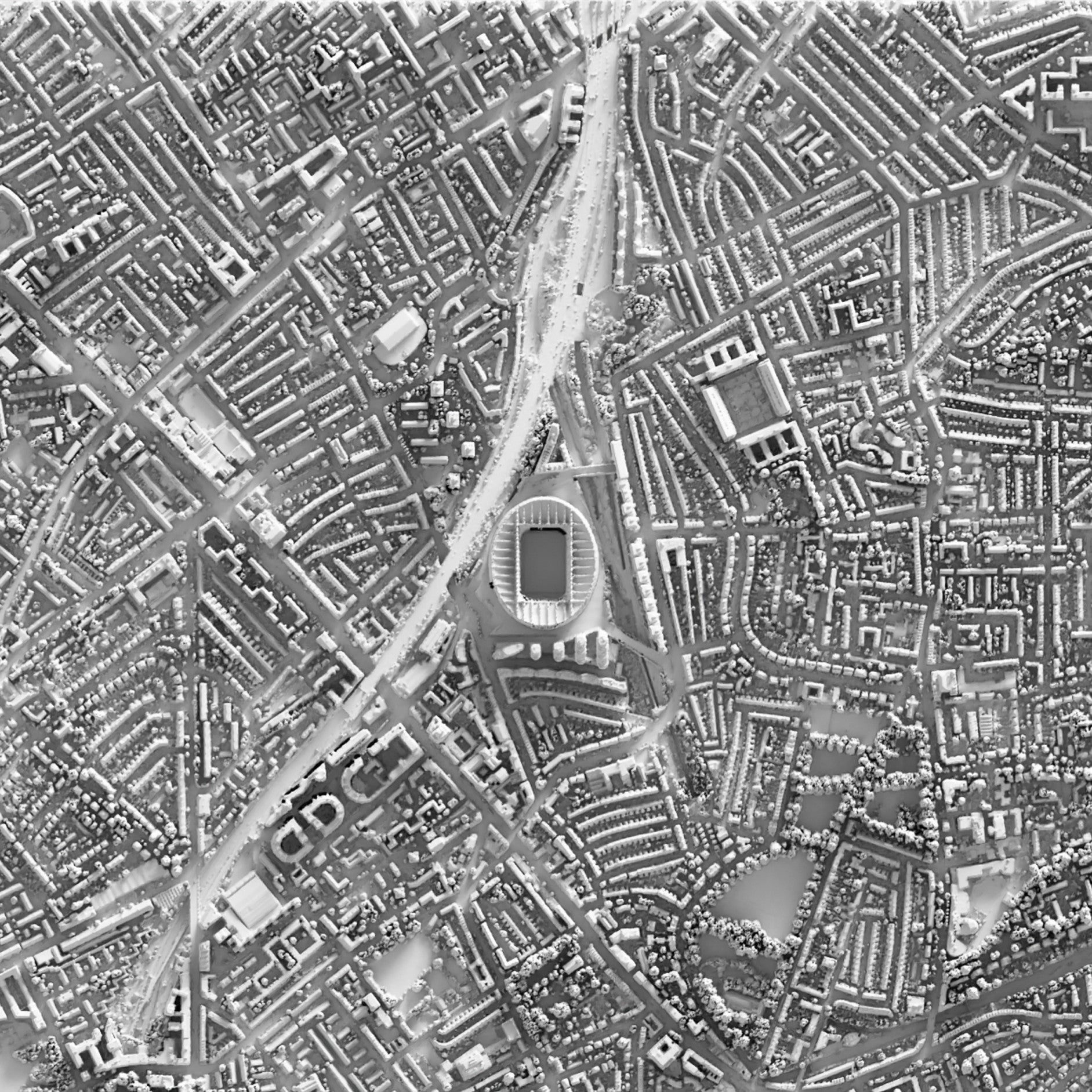 London Shaded Relief – Visual Wall Maps Studio