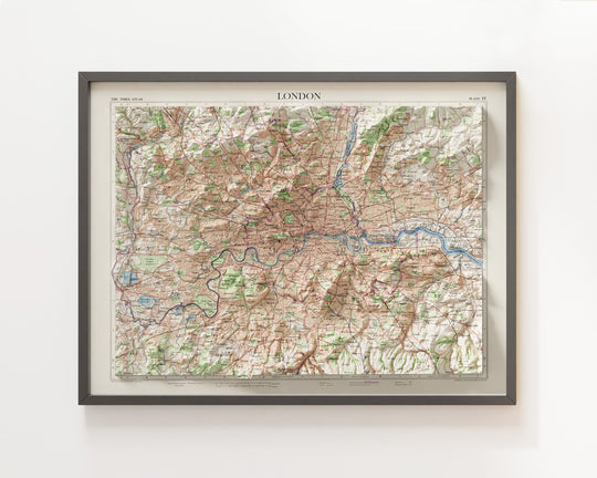 London Vintage Topographic Map – Visual Wall Maps Studio