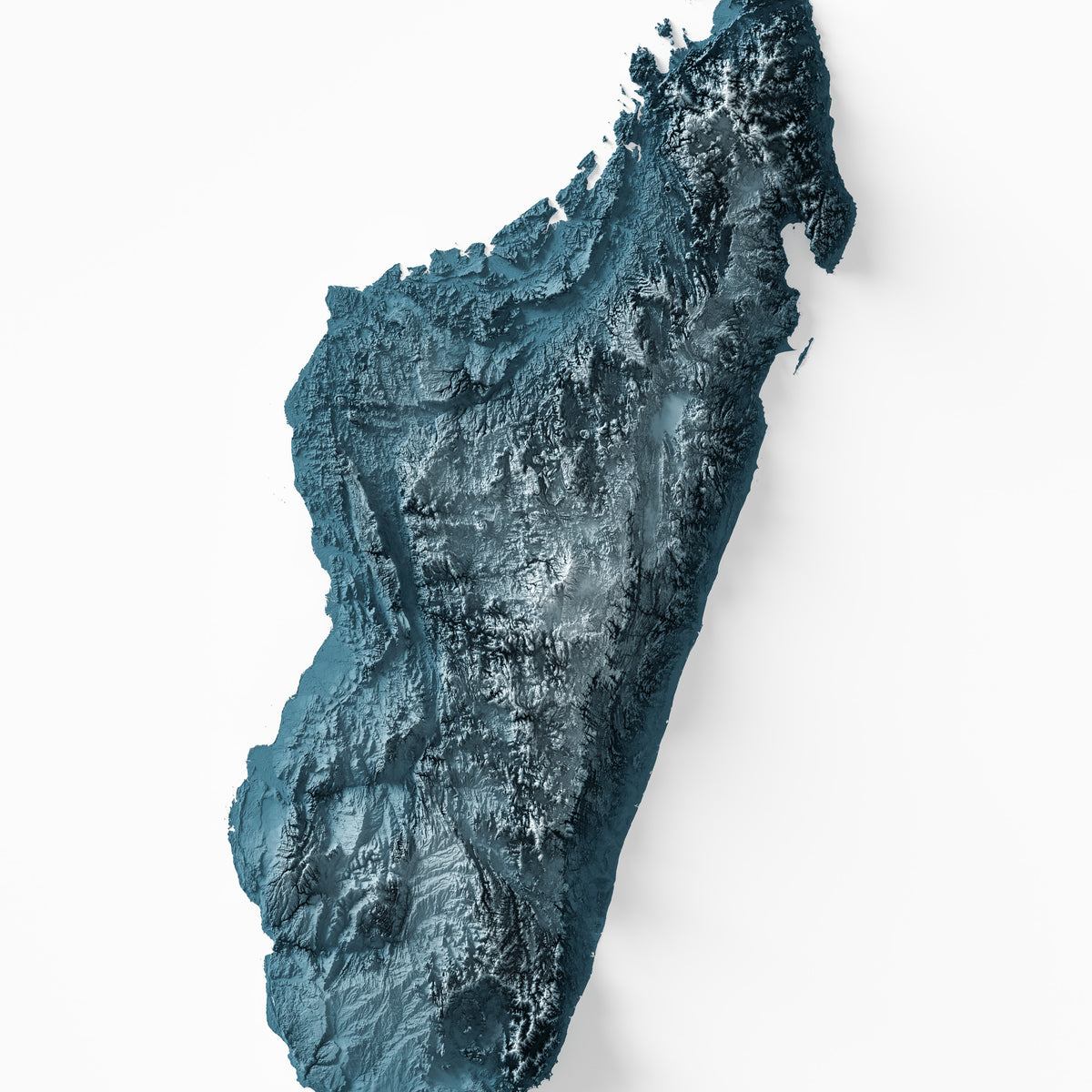 Madagascar Shaded Relief – Visual Wall Maps Studio