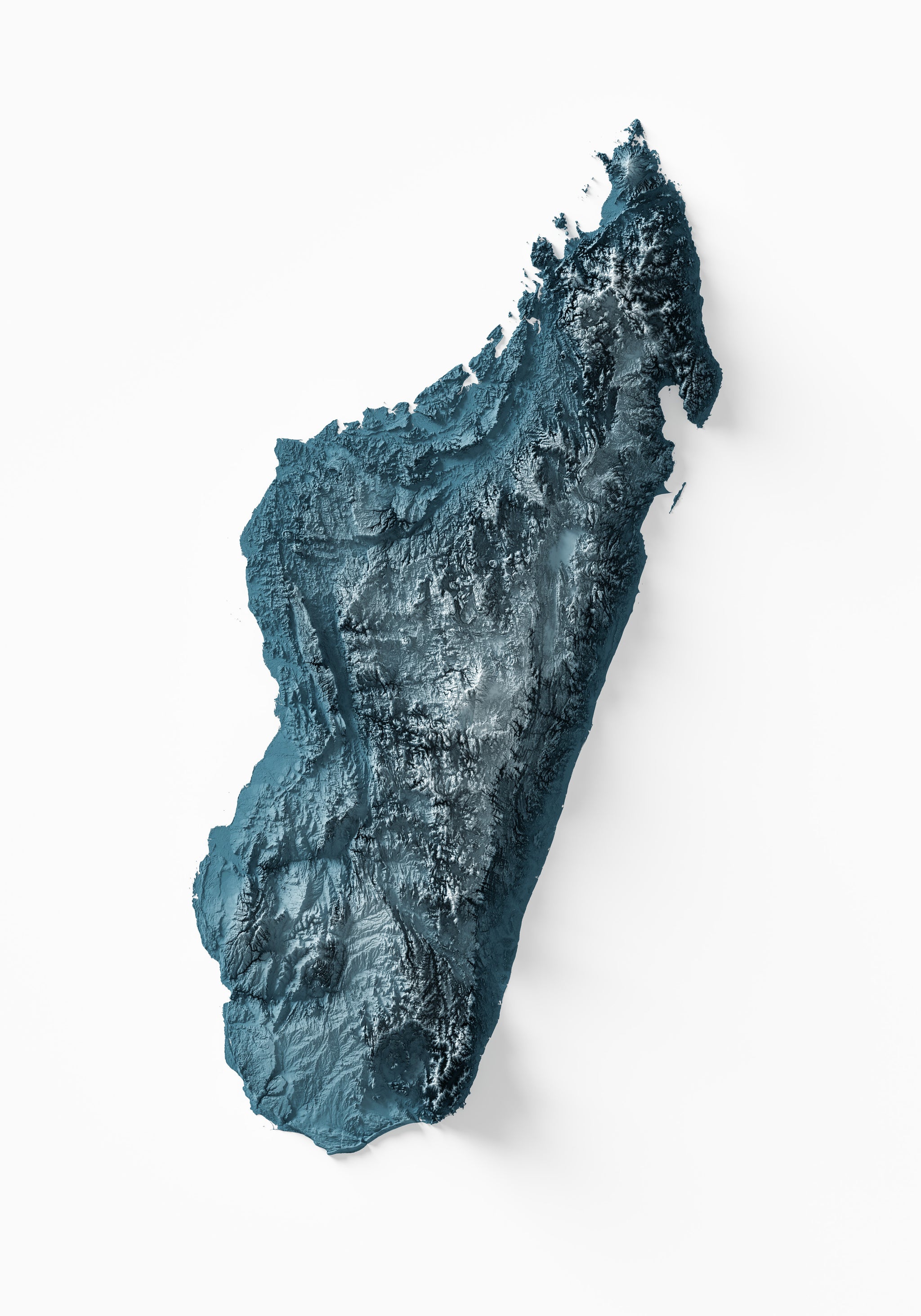 Madagascar Shaded Relief – Visual Wall Maps Studio
