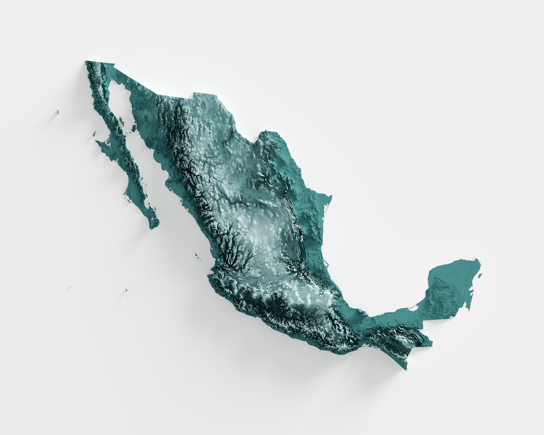 Mexico Shaded Relief – Visual Wall Maps Studio