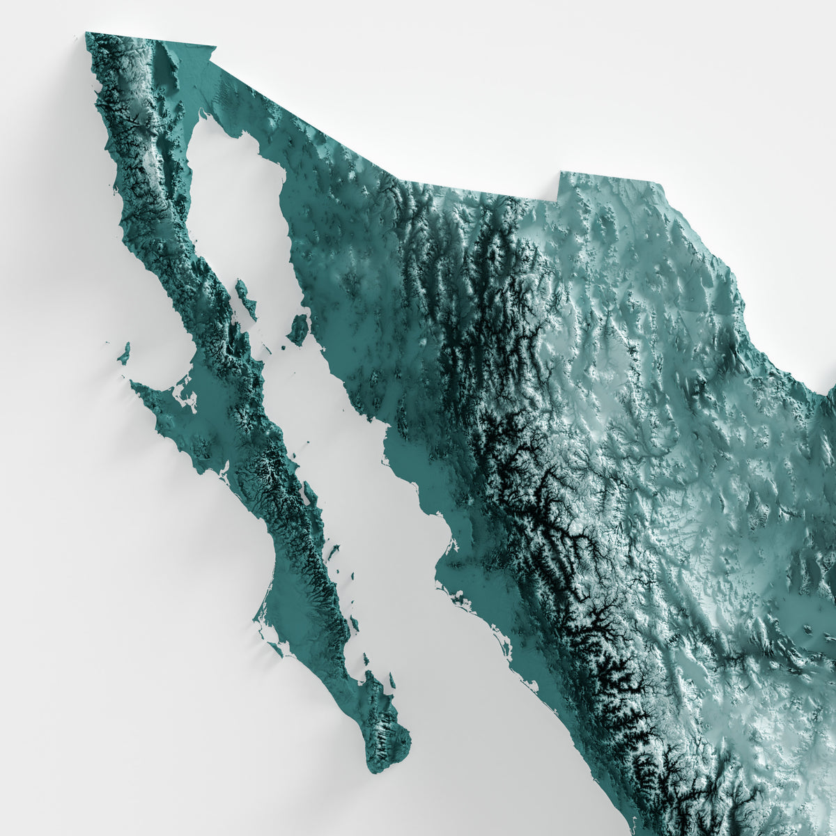 Mexico Shaded Relief – Visual Wall Maps Studio