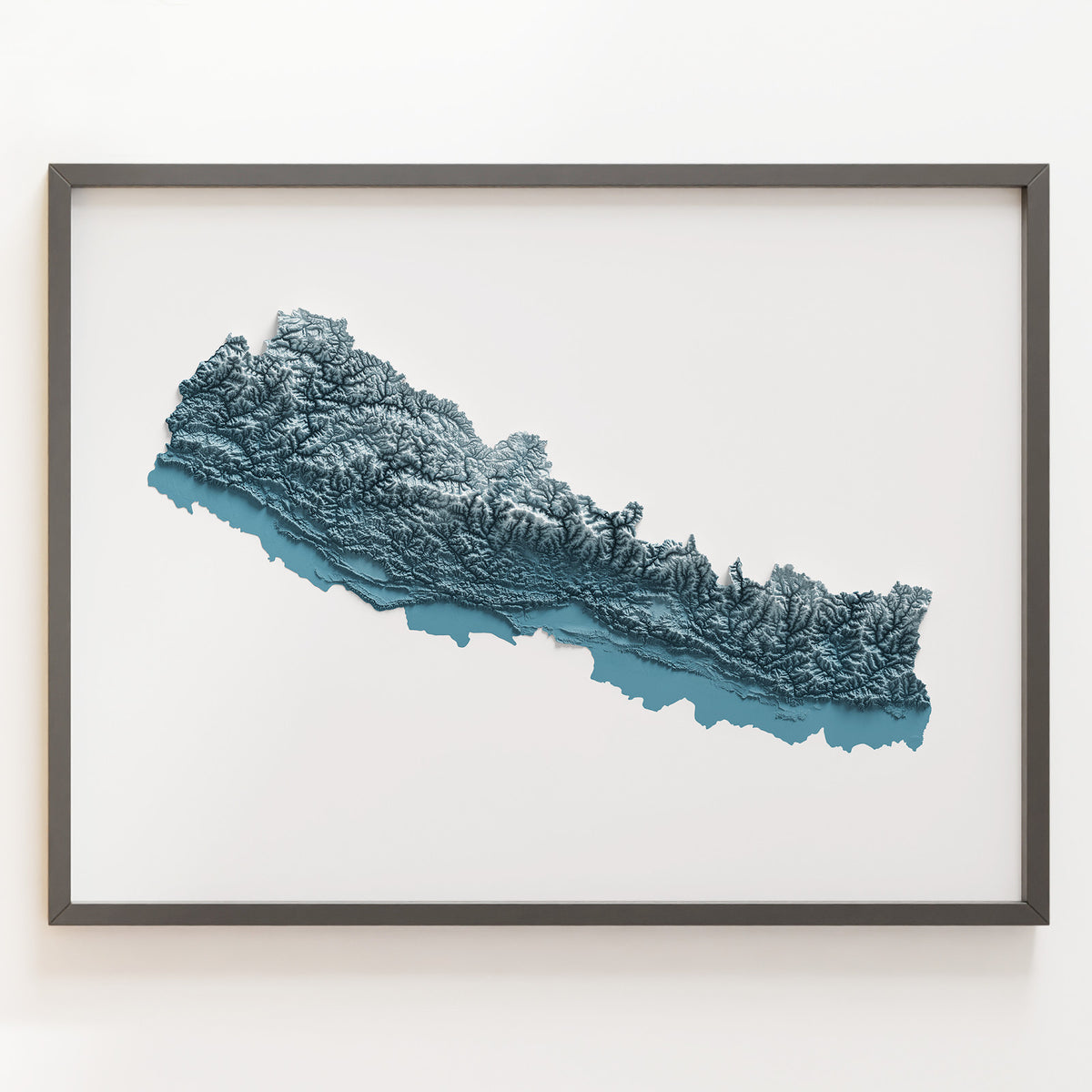 Nepal Shaded Relief – Visual Wall Maps Studio
