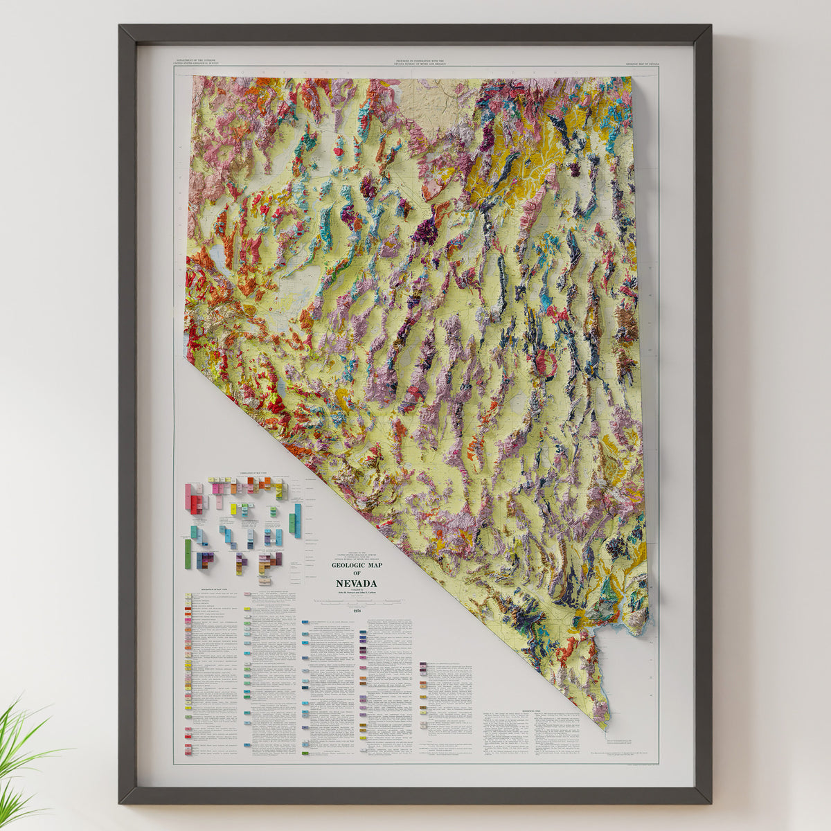 Geological Map of Nevada – Visual Wall Maps Studio