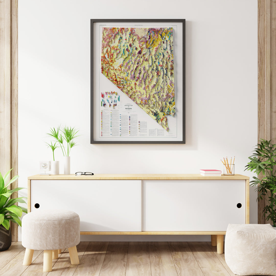 Geological Map of Nevada – Visual Wall Maps Studio