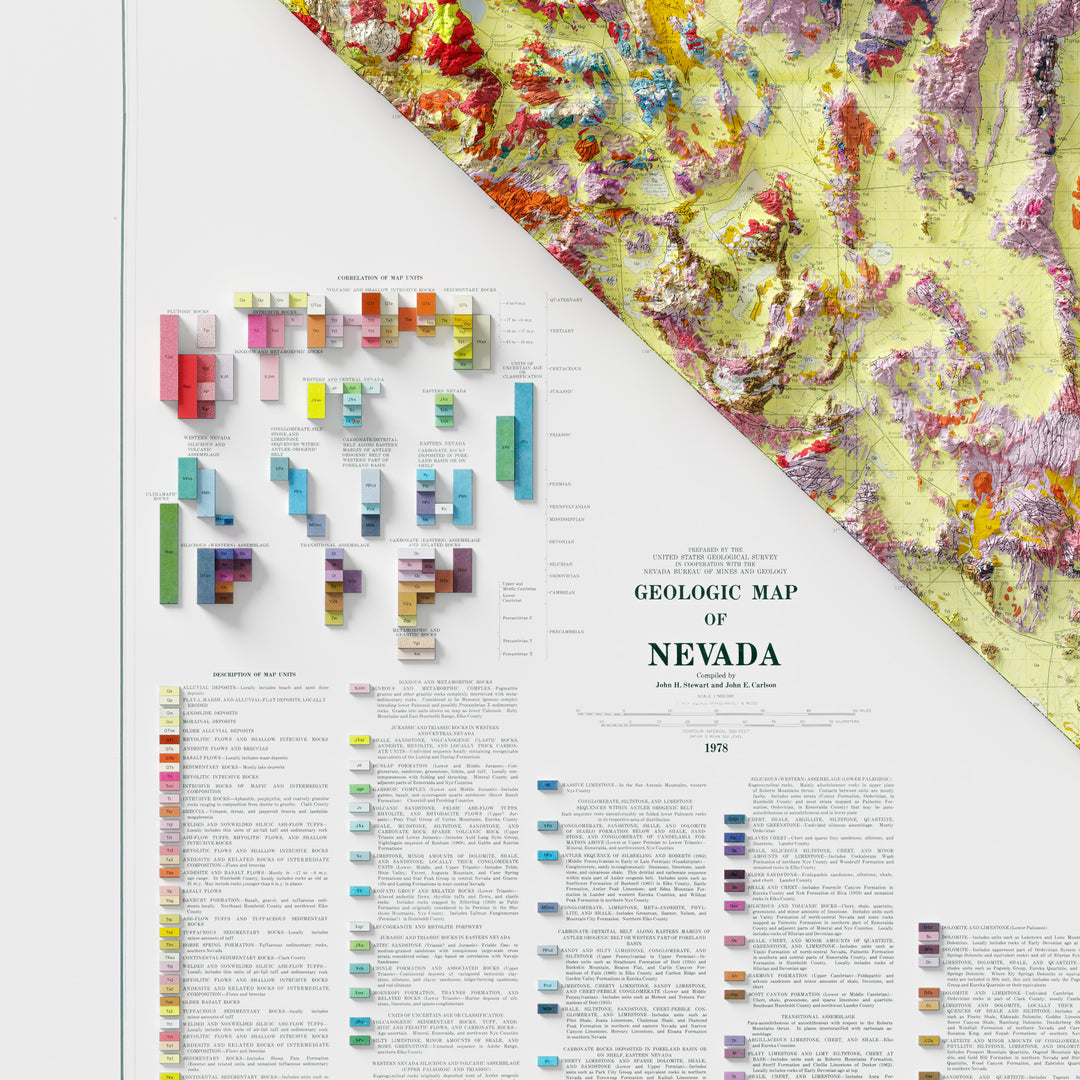 Geological Map of Nevada – Visual Wall Maps Studio