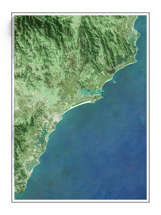 Newcastle, Australia Imagery Shaded Relief – Visual Wall Maps Studio