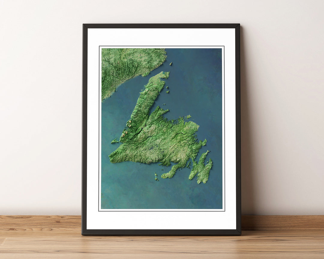 Newfoundland Imagery Shaded Relief – Visual Wall Maps Studio