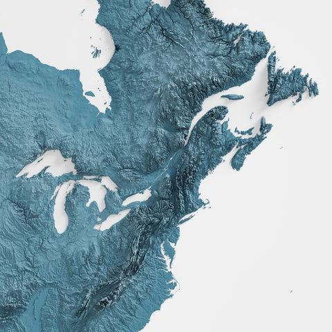 Modern Shaded Relief Maps – Visual Wall Maps Studio