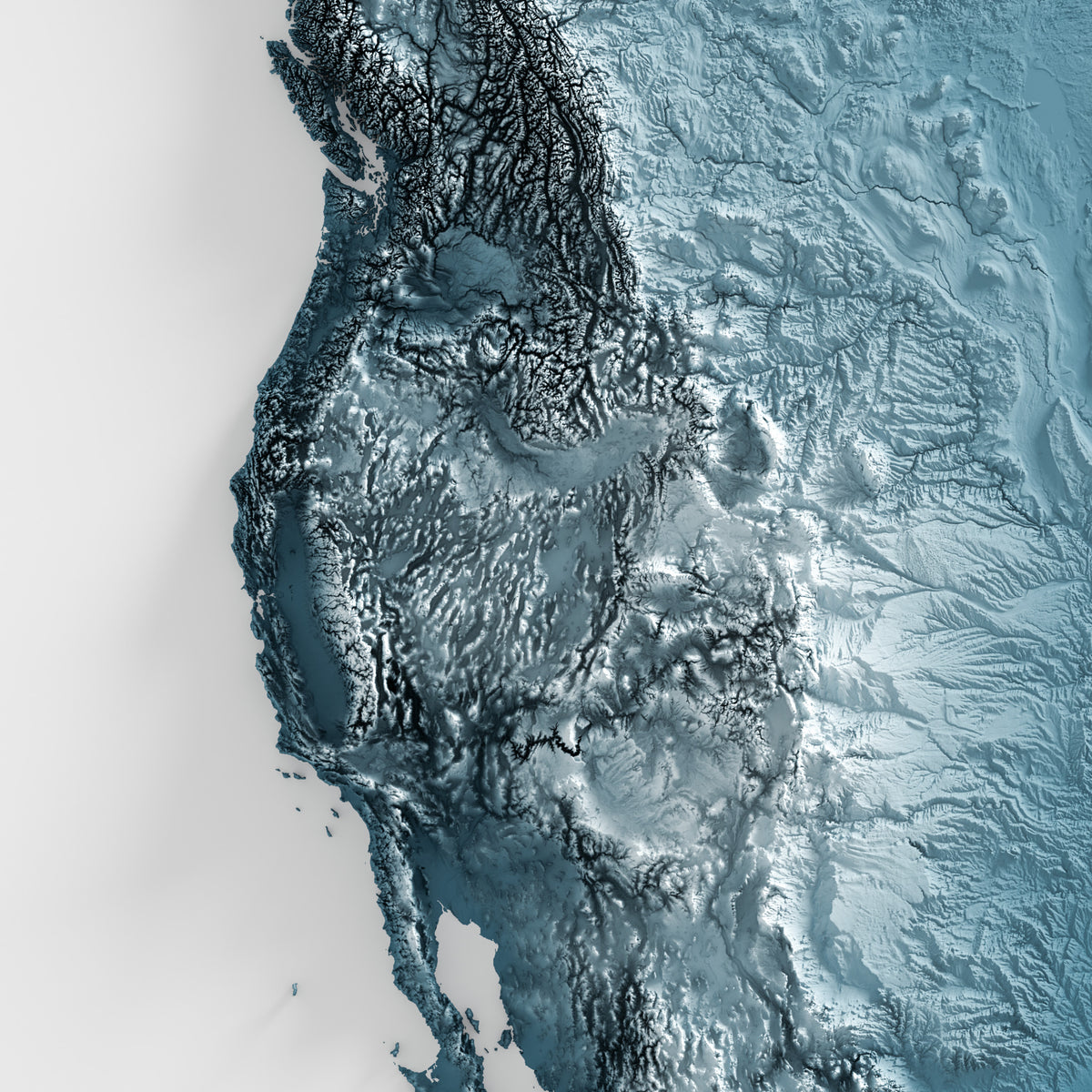 North America Shaded Relief – Visual Wall Maps Studio