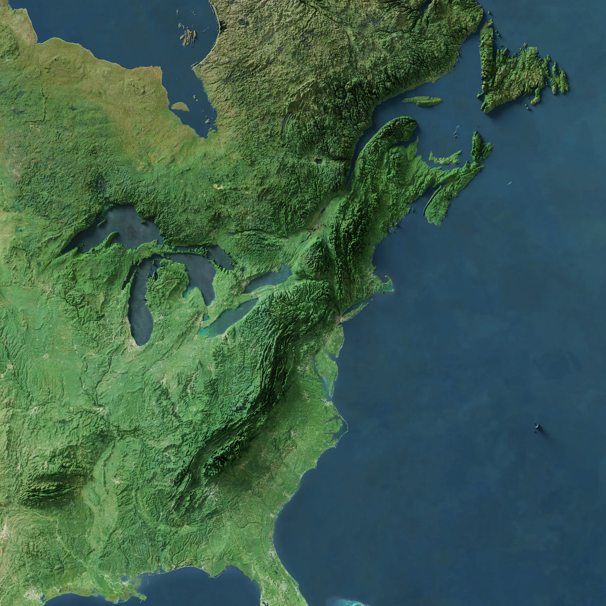 North America Imagery Shaded Relief – Visual Wall Maps Studio