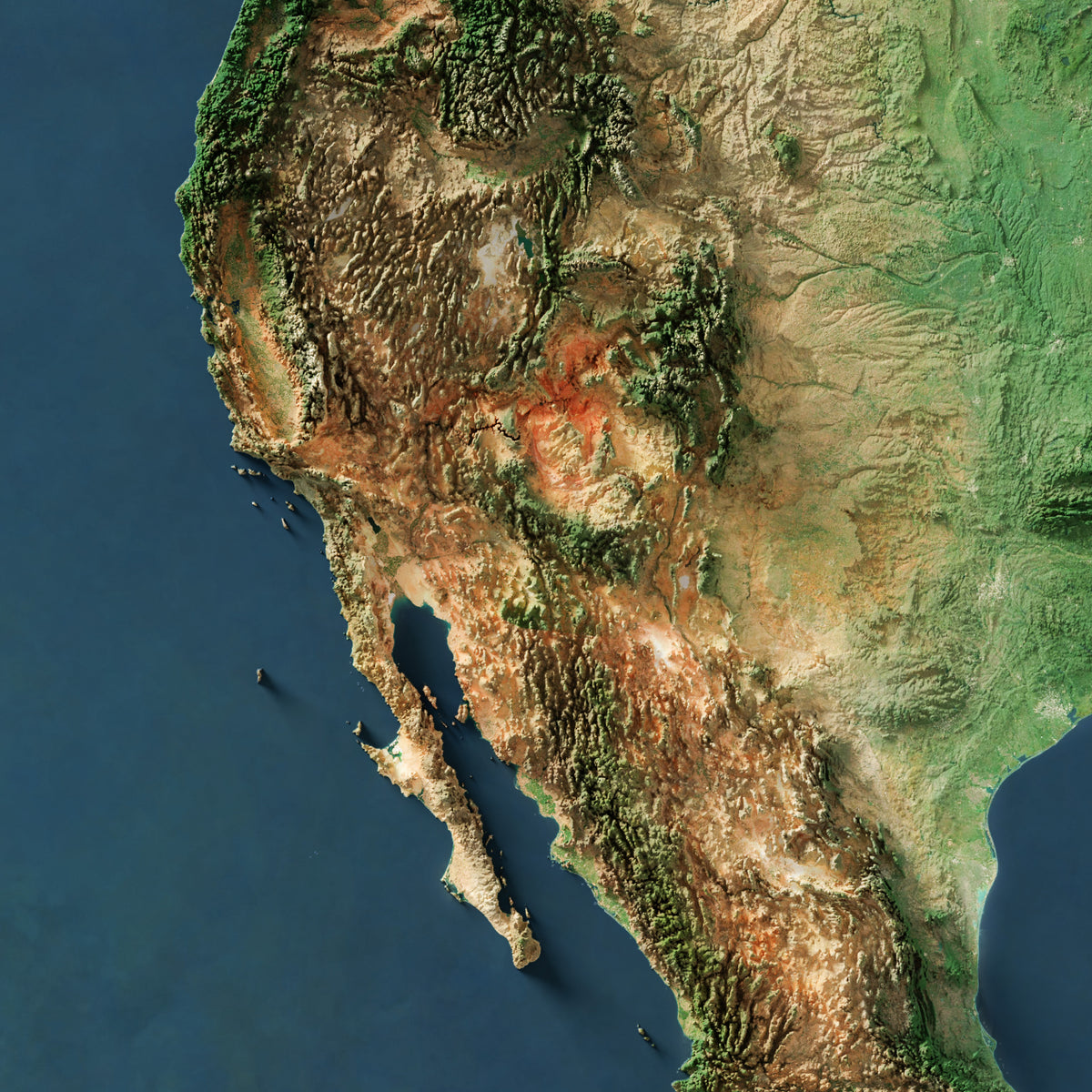 North America Imagery Shaded Relief – Visual Wall Maps Studio