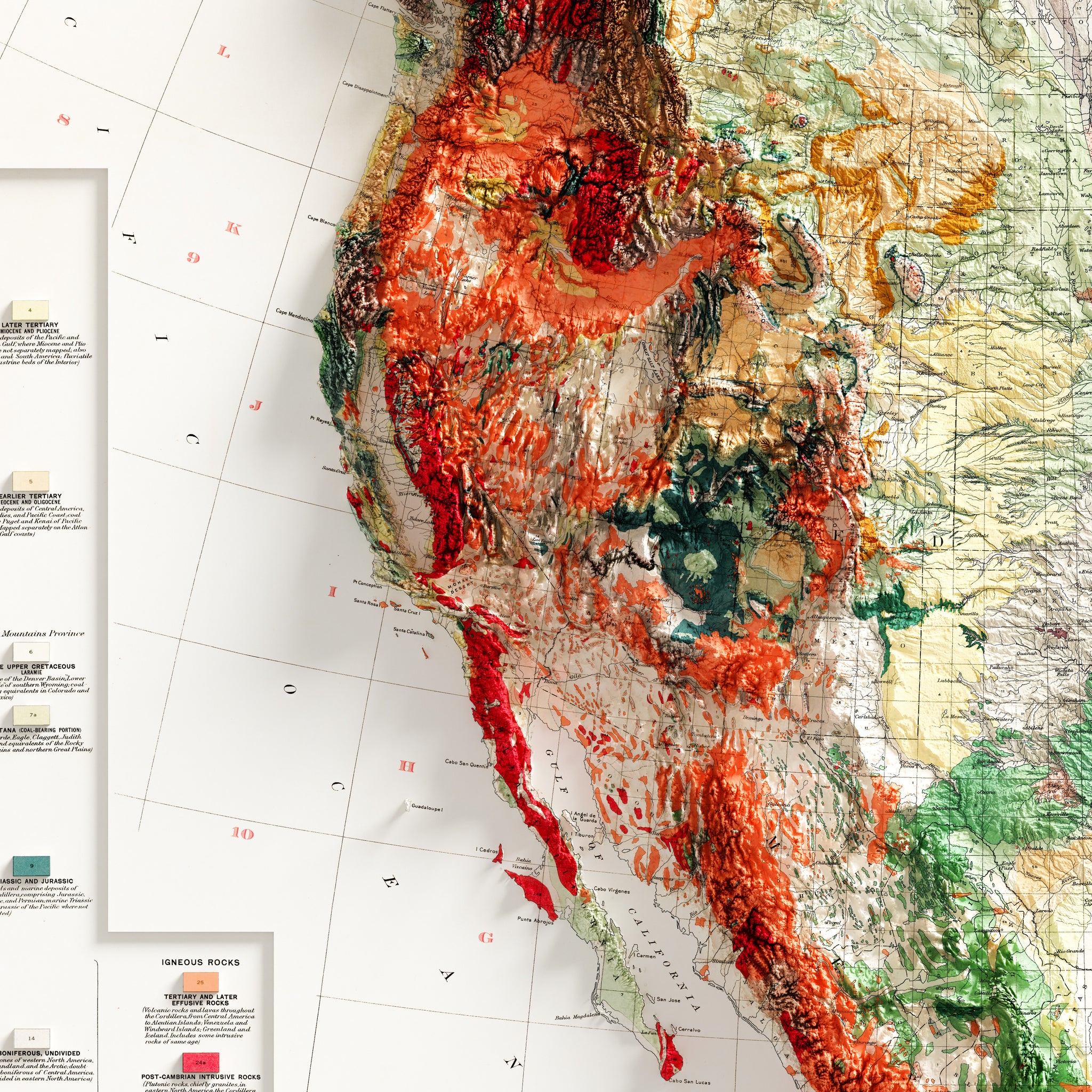 Geological Map of North America – Visual Wall Maps Studio